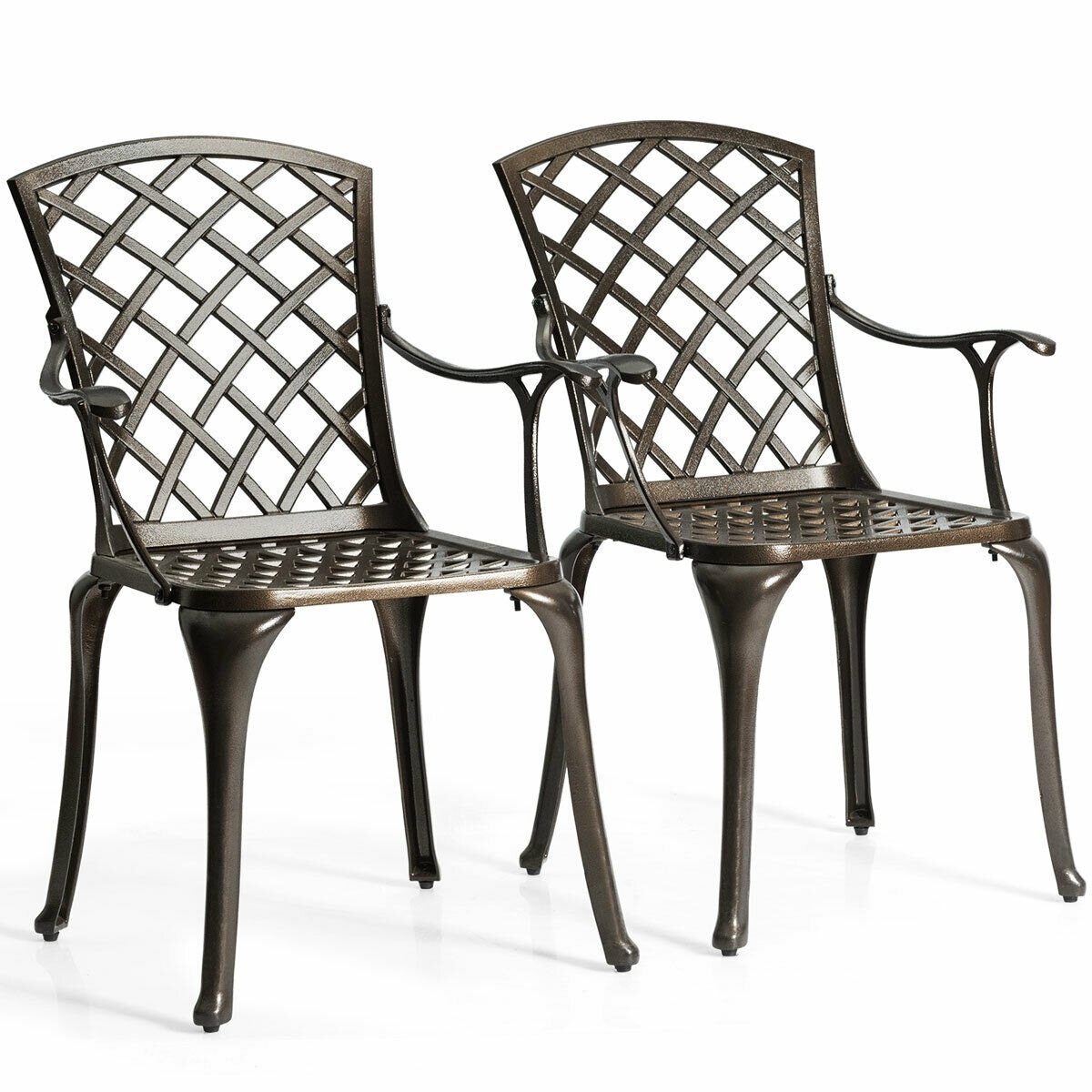 Outdoor Aluminum Dining Set of 2 Patio Bistro Chairs Patio Chairs at ...