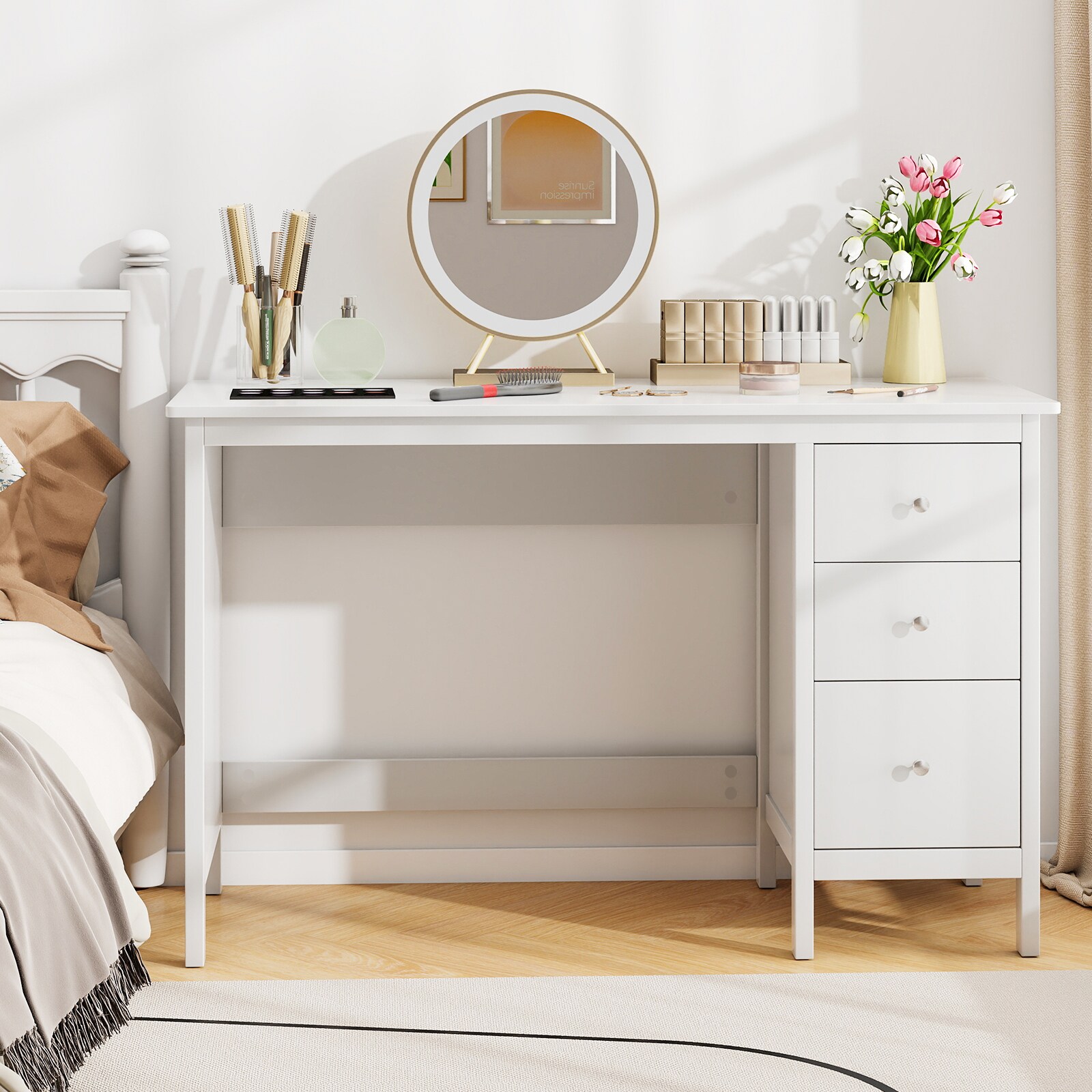 Slickblue 48 Inch Computer Desk Modern Contemporary MDF Writing Table ...
