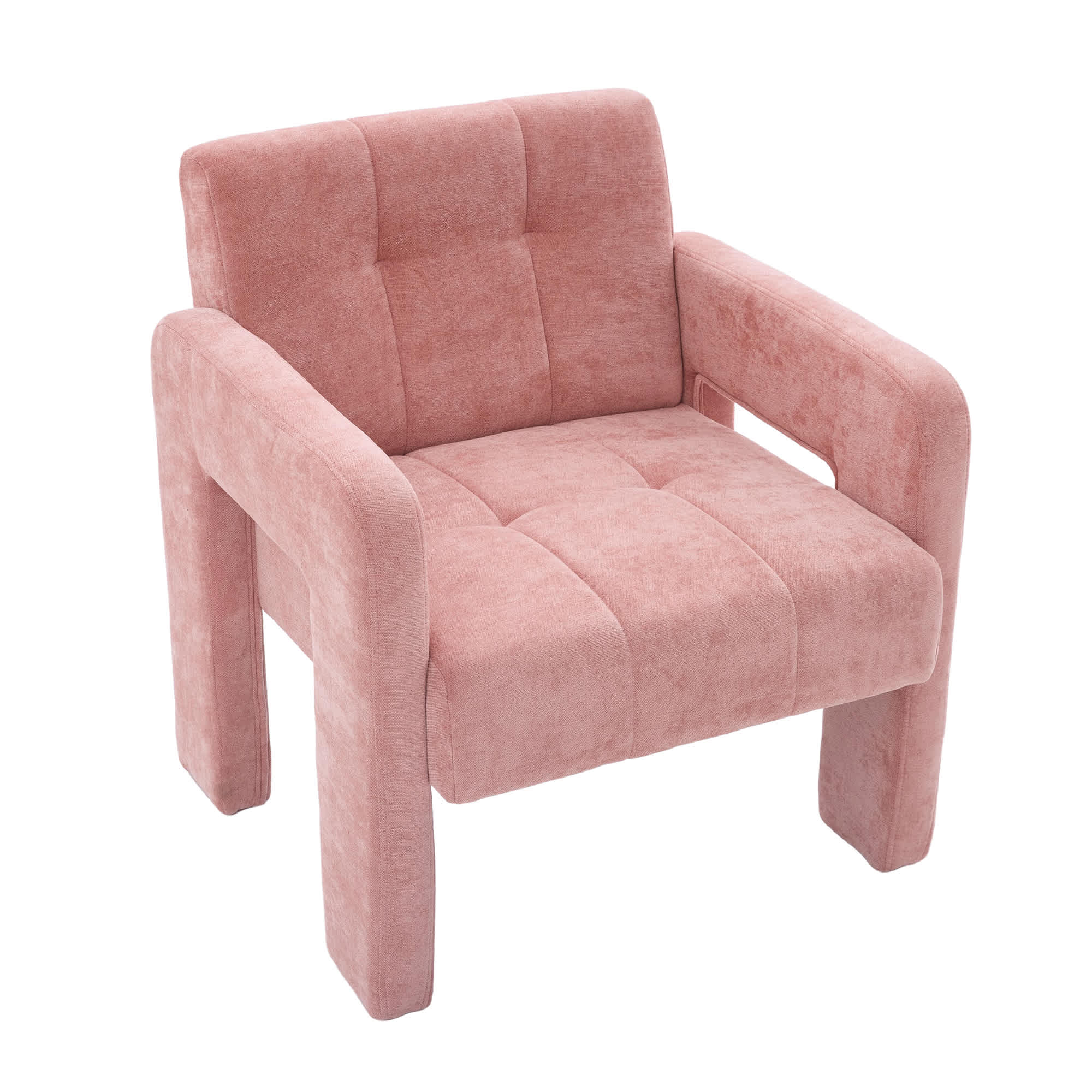 Vynxaria Modern Minimalist Nordic Style Single Armchair Soft Chenille ...