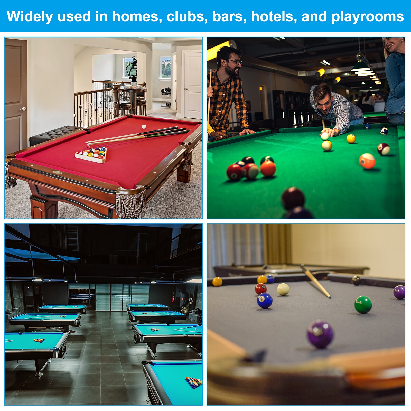 PATIKIL Billiard Cloth 9ft Professional Pool Table Felt with 6 Felt ...