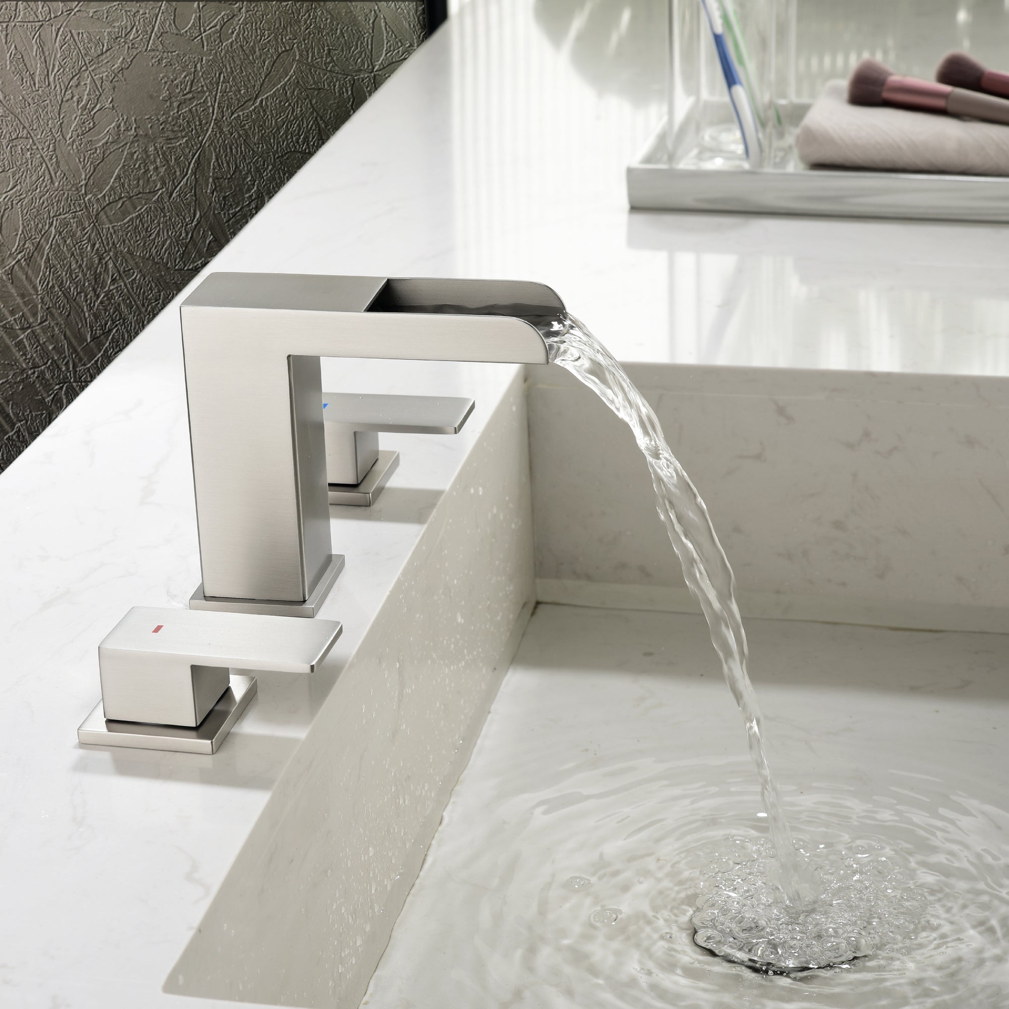 Boyel Living Brushed Faucet SUS304 Waterfall Spout cUPC Quick Connect ...