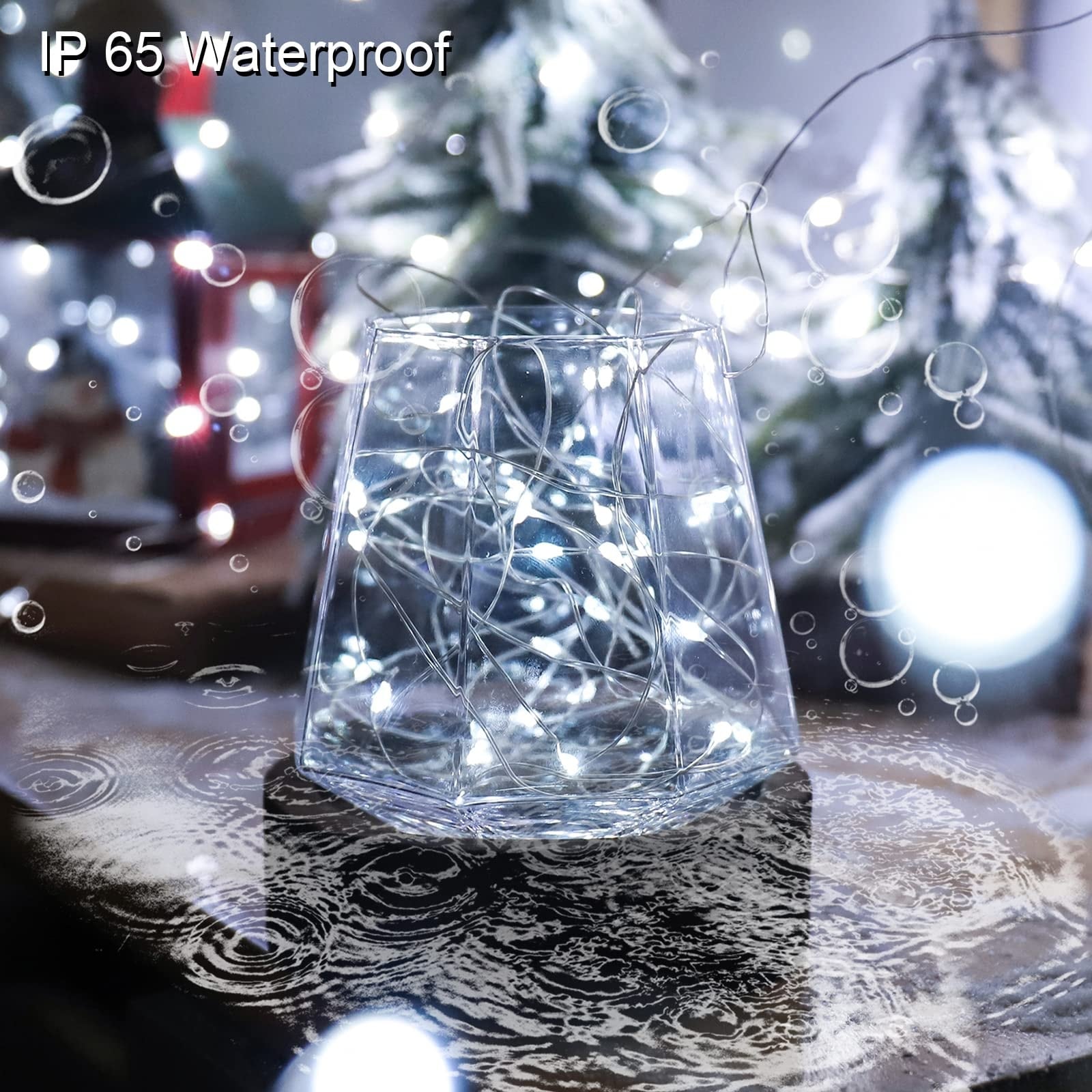 Vrbgify Solar Fairy String Lights Outdoor Waterproof Cool White 2 pack ...