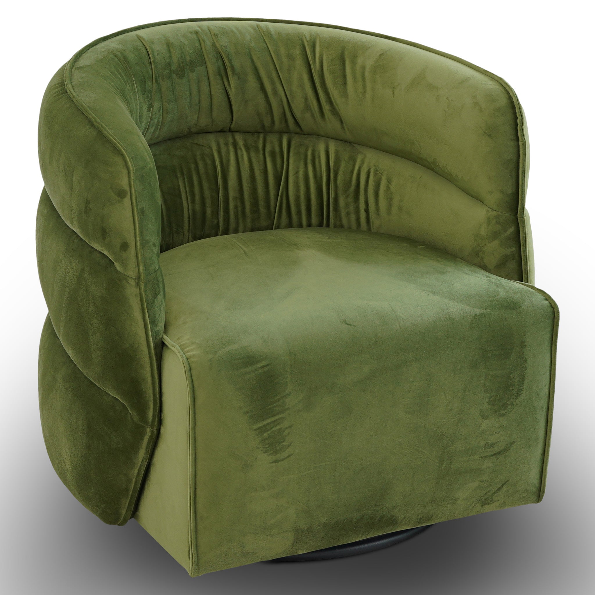 GDFStudio Walden Modern Mid-Century Velvet Swivel Chair-Green in the ...