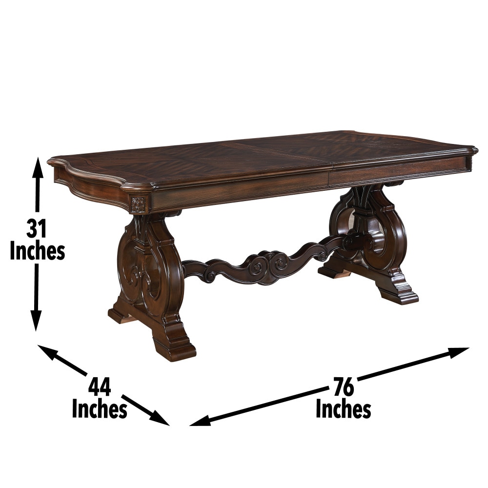 Steve Silver Brown Pecan Transitional Dining Room Set with Rectangular ...