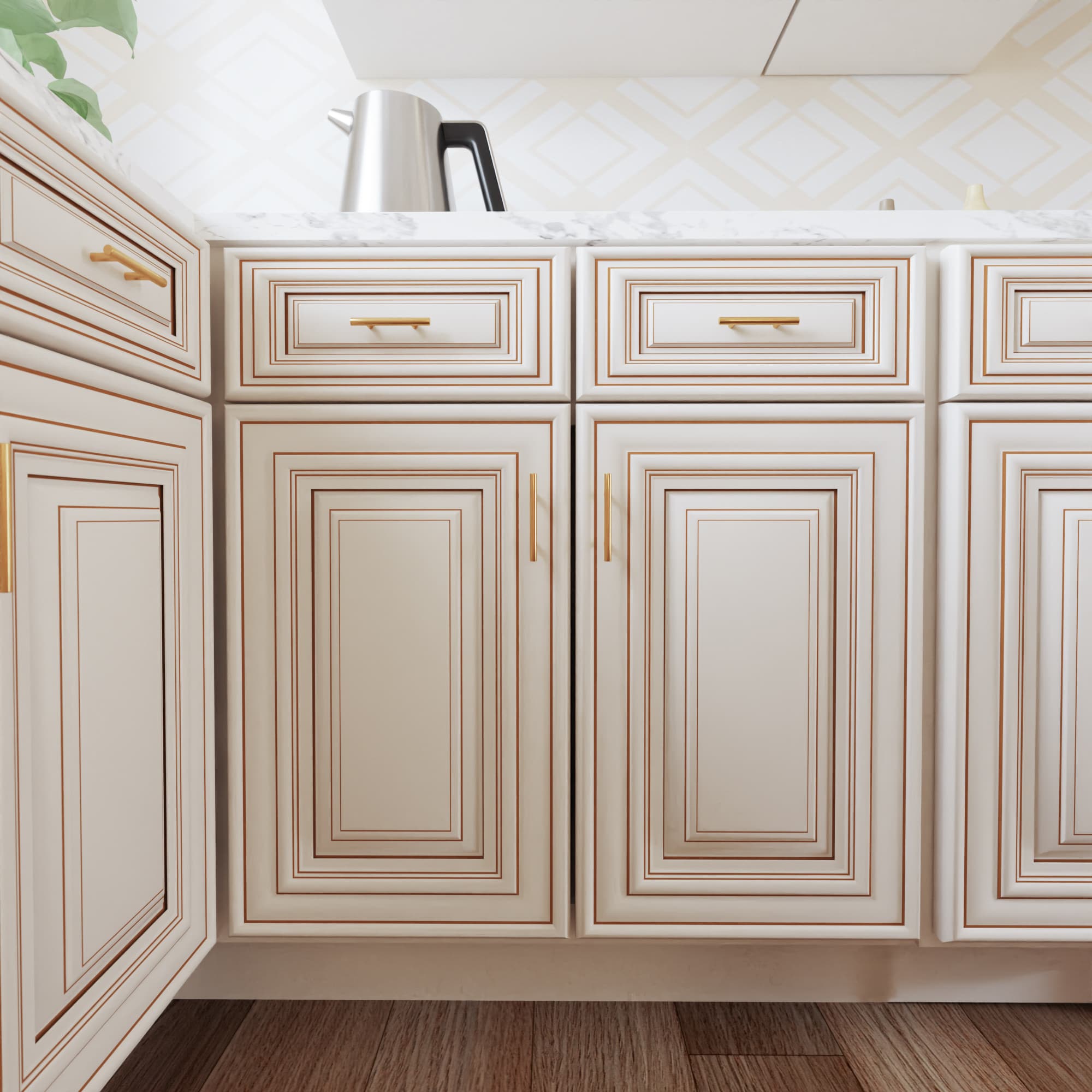 HomLux 18-in W x 90-in H x 24-in D Cameo White Painted Pantry Ready to ...