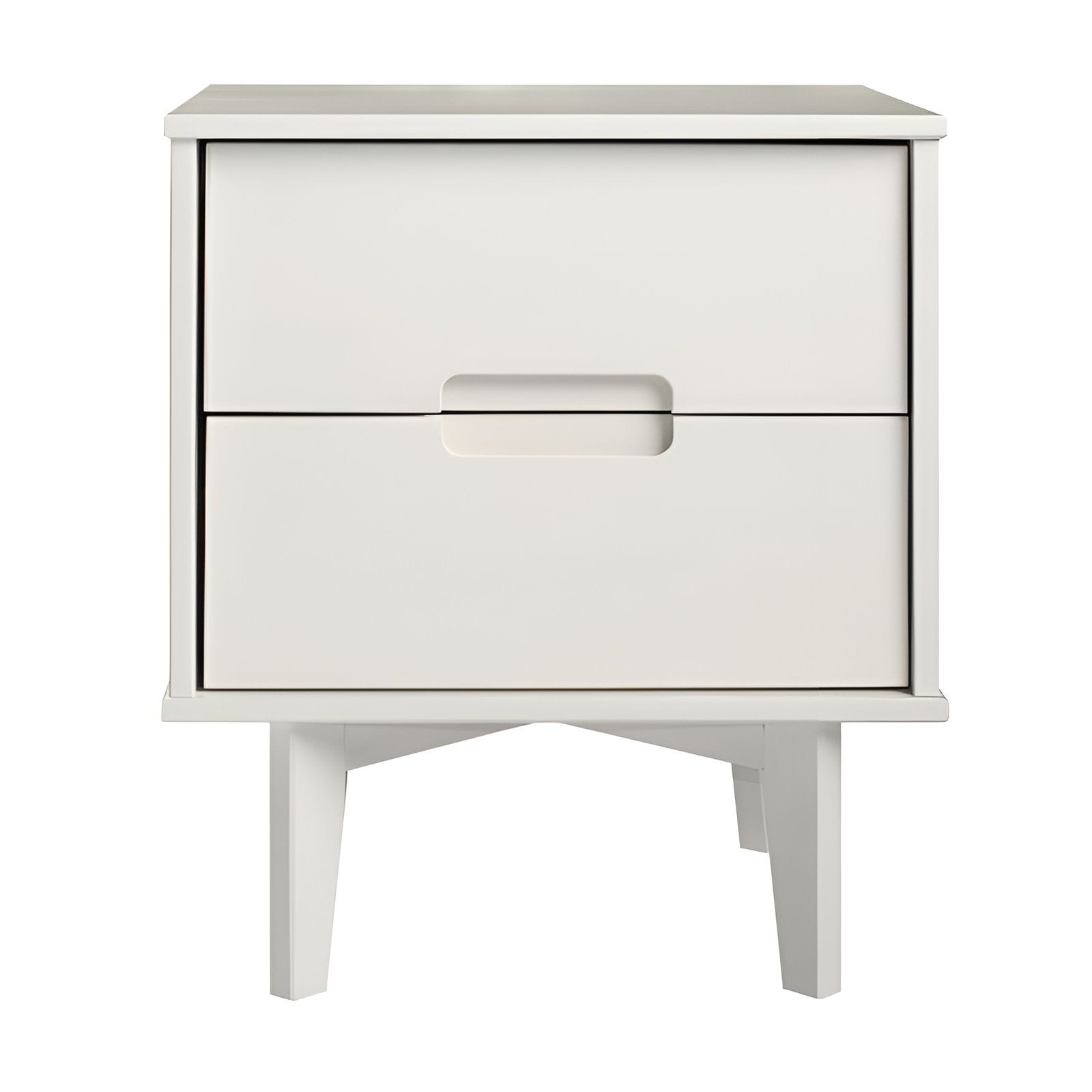 Slickblue Solid Wood 2-Drawer Nightstand with Angled Legs for Bedroom ...