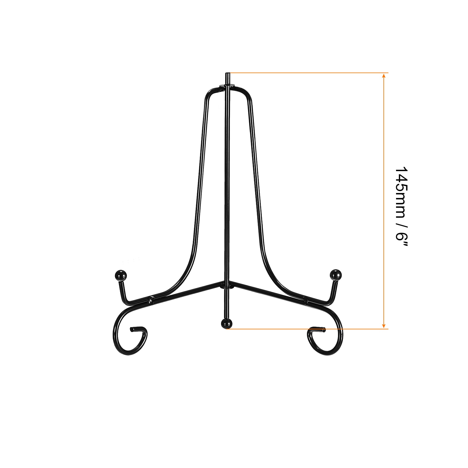 Unique Bargains Plate Stand for Display 6 Inch 4Pcs Iron Decorative ...