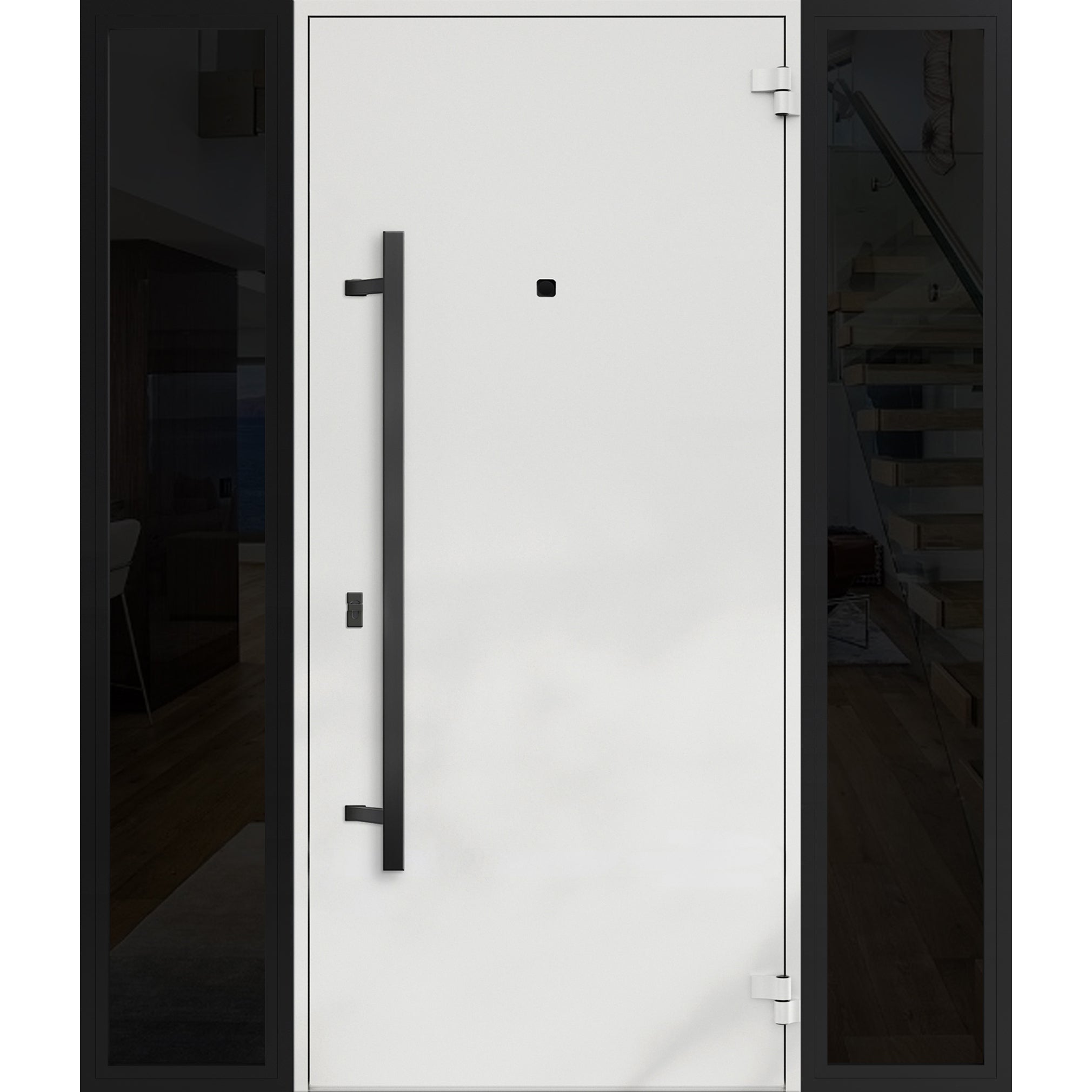 Vdom doors Front Exterior Prehung Steel Door - Deux 6072 Black Enamel ...