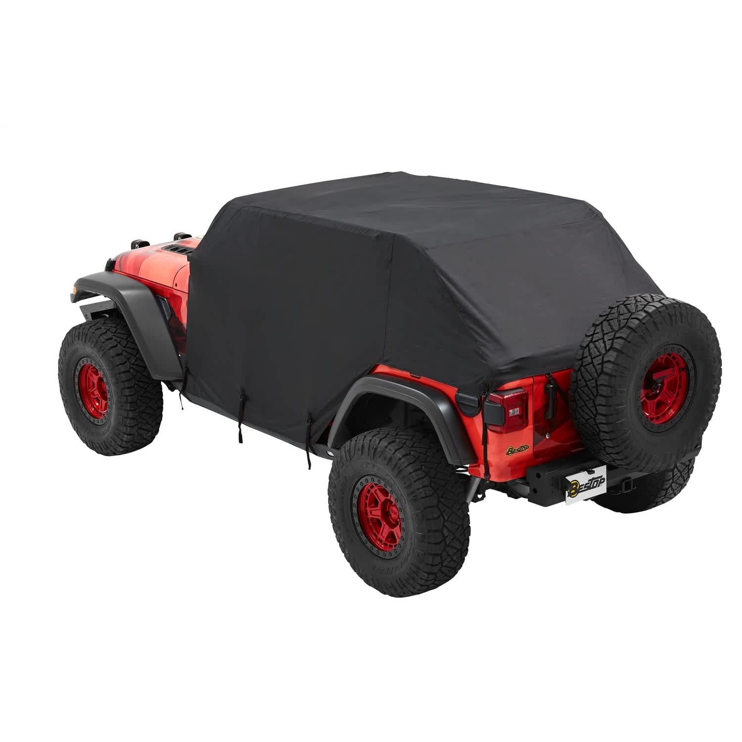 Bestop Car Cover Black Polycotton For 07-26 Jeep Wrangler 81043-01 in ...