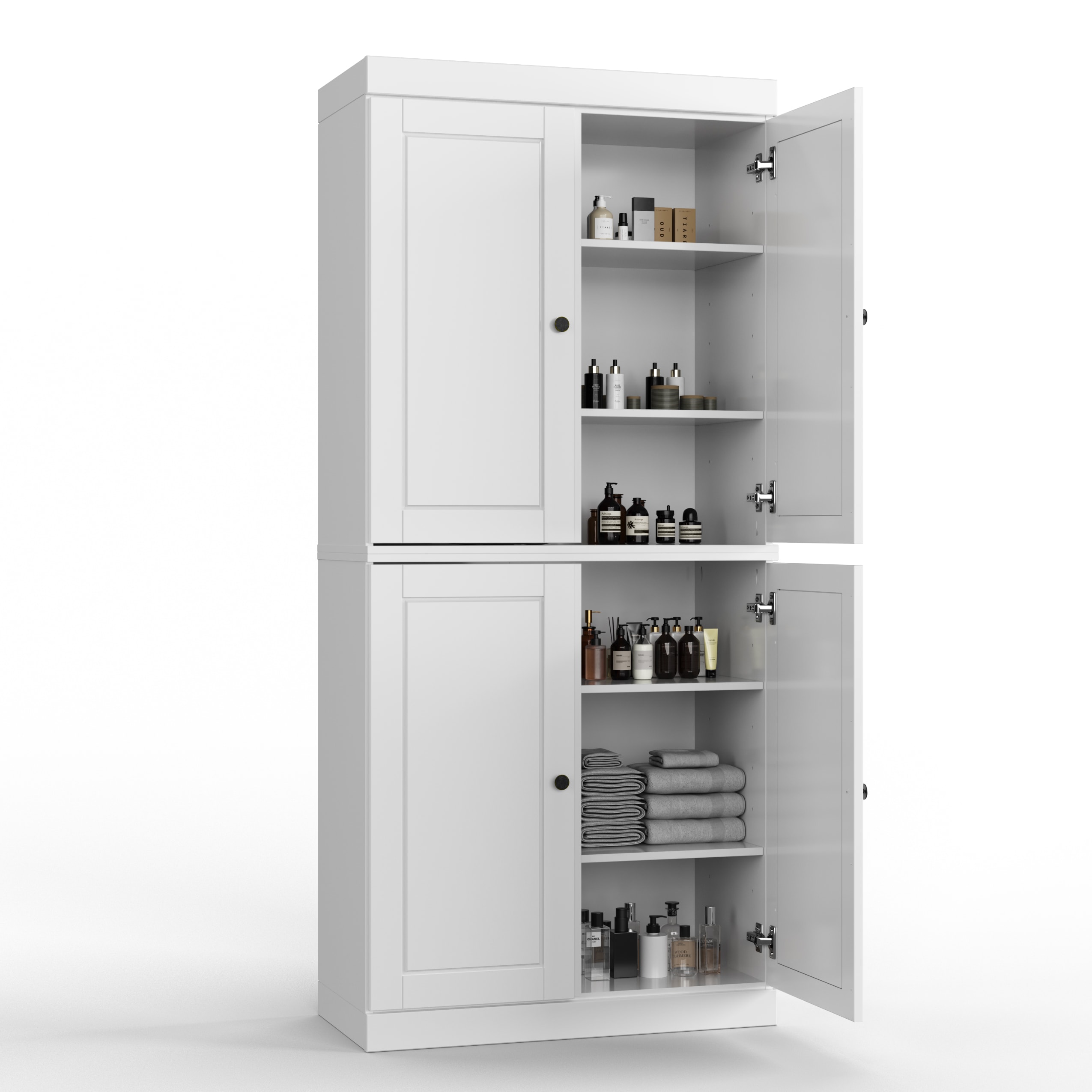 Palace Imports 32-in W Solid Wood Tall Modular Raised Panel Bathroom ...