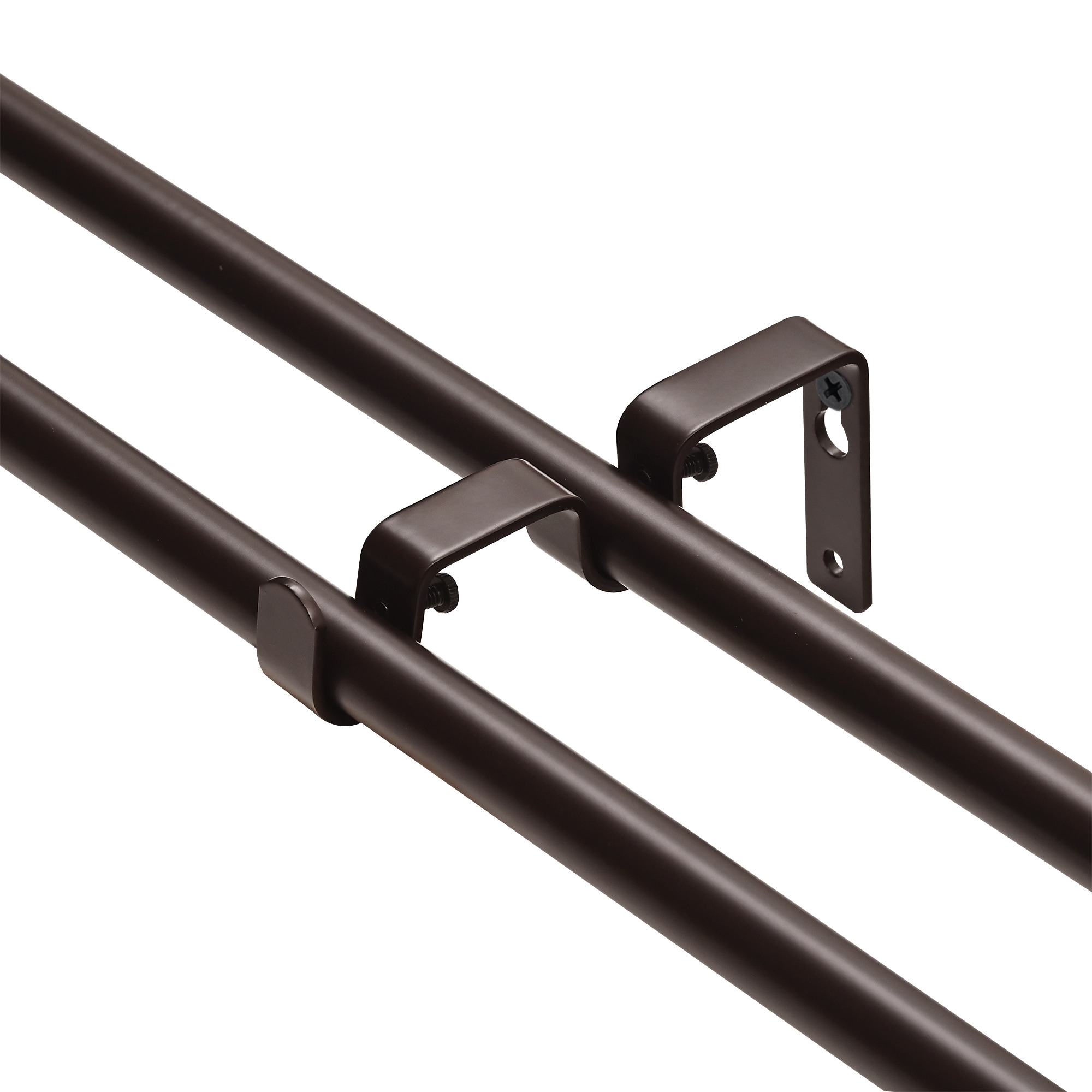 Utopia Alley DD16XX 86-in to 120-in Oil Rubbed Bronze Iron Double ...