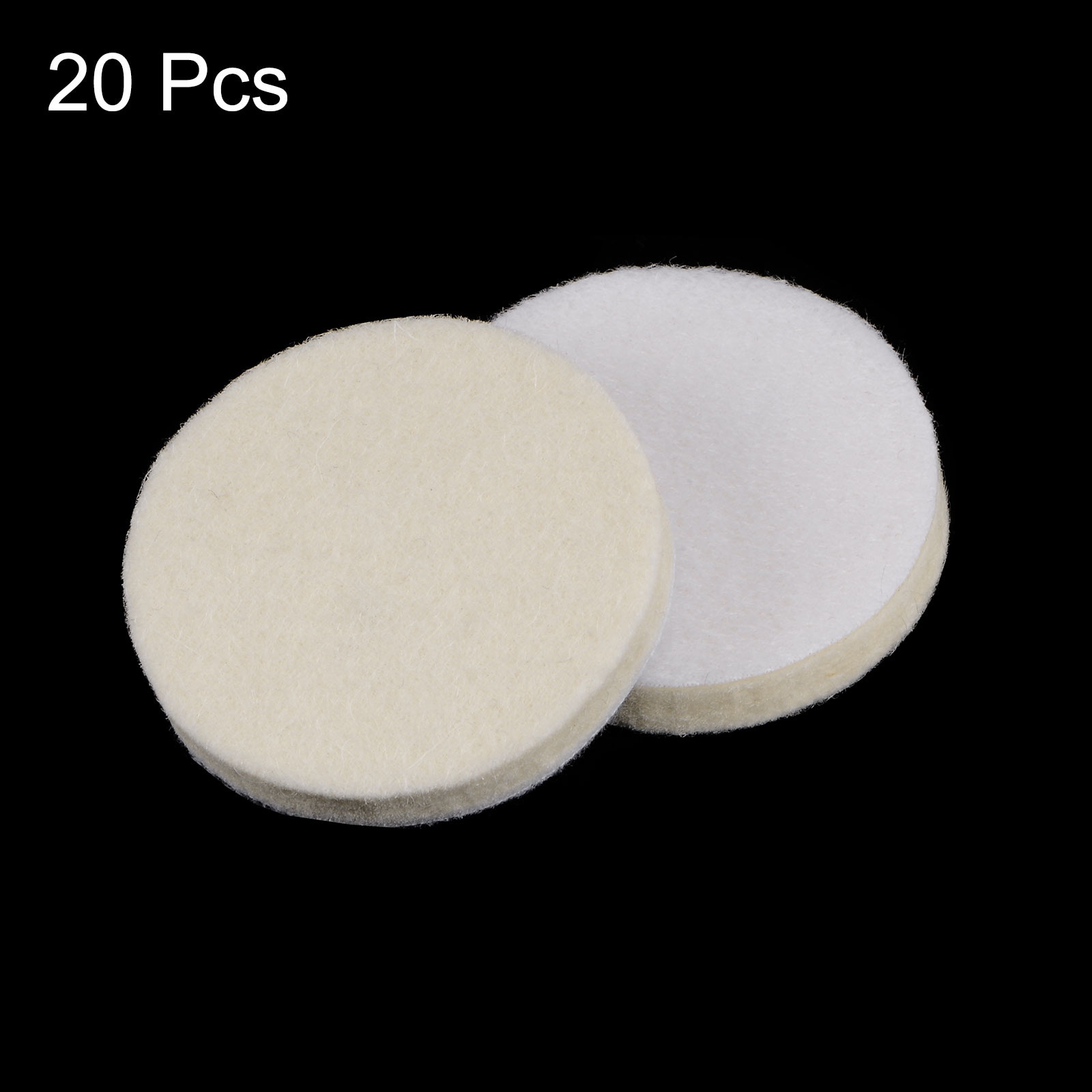 Harfington 20pcs Wool Felt Polishing Pads 2 Inch Buffing Wheel Polish ...