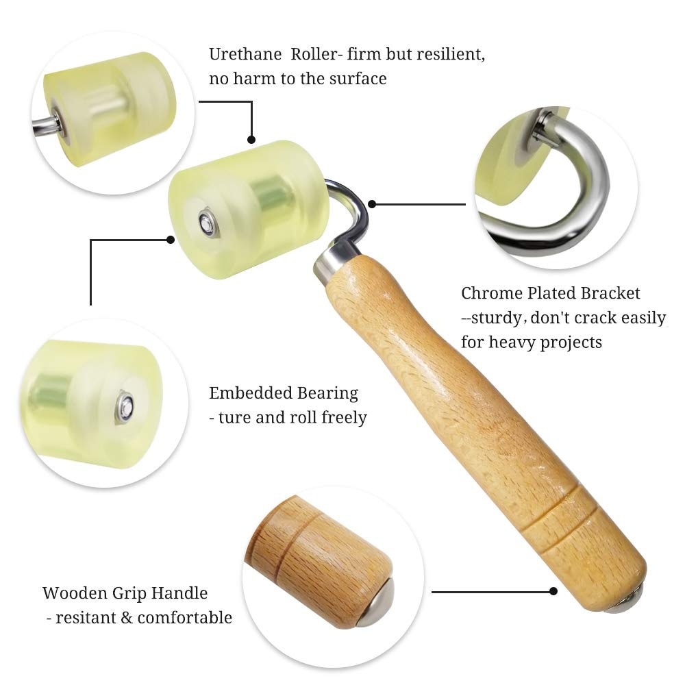 Phewnyzo Wallpaper Tool Kit with Felt Squeegee Seam Roller Knife ...