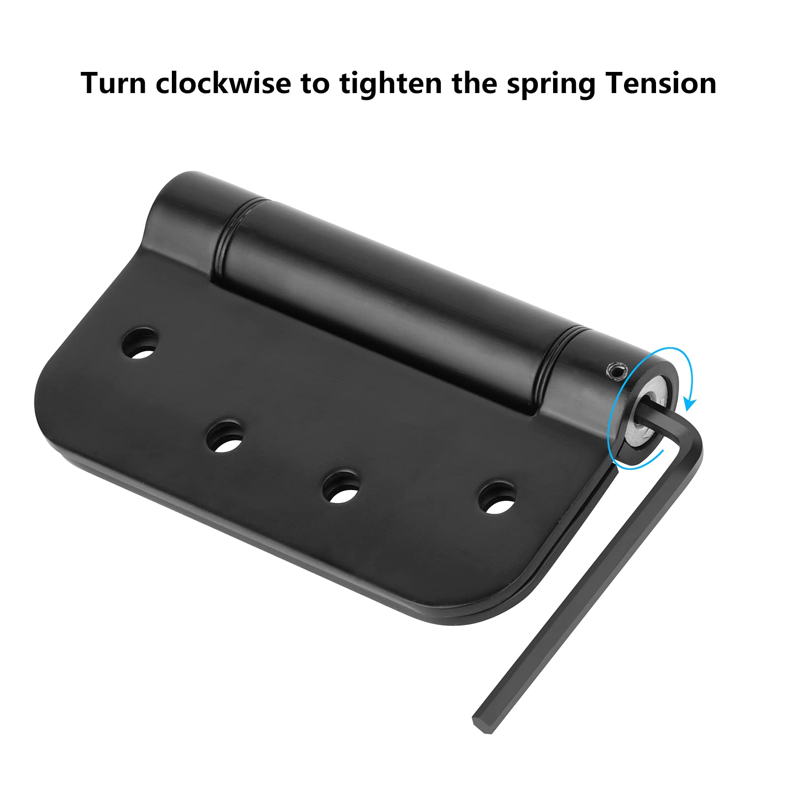 ITOPFOX Adjustable Spring Door Hinges 4 Inch by 4 Inch Stainless Steel ...