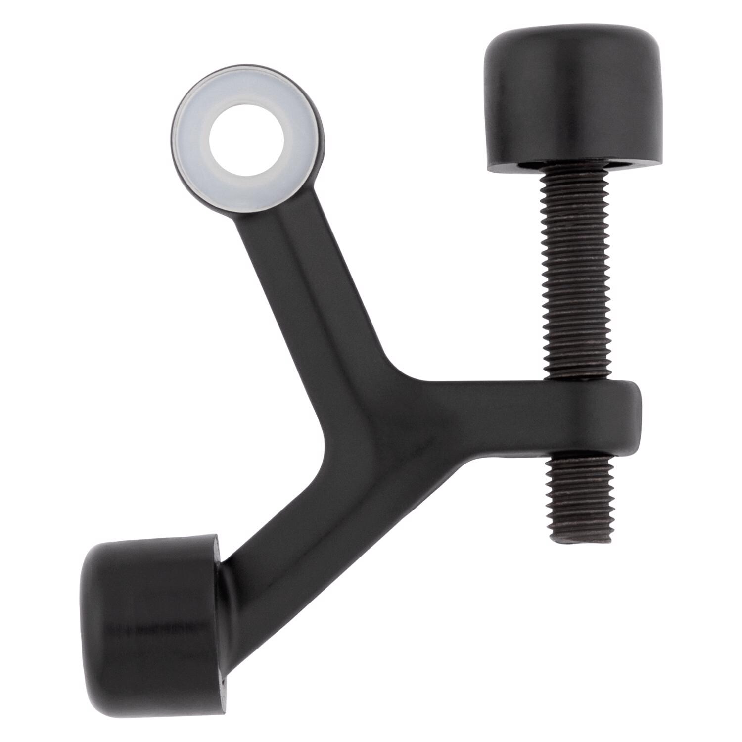 National Hardware Zinc Matte Black Hinge Pin Door Stop Mounts to door 0 ...