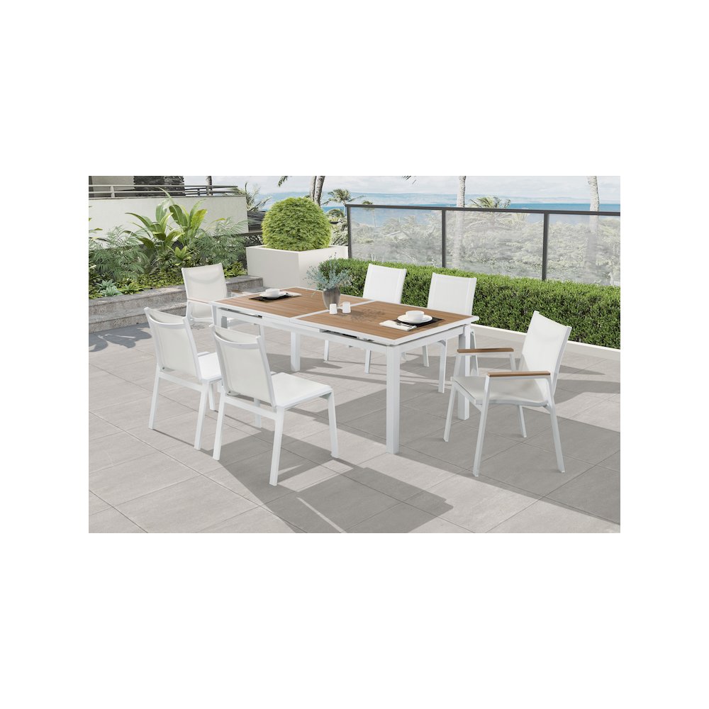 Meridian Nizuc Brown Wood Look Accent Paneling Outdoor Patio Dining ...