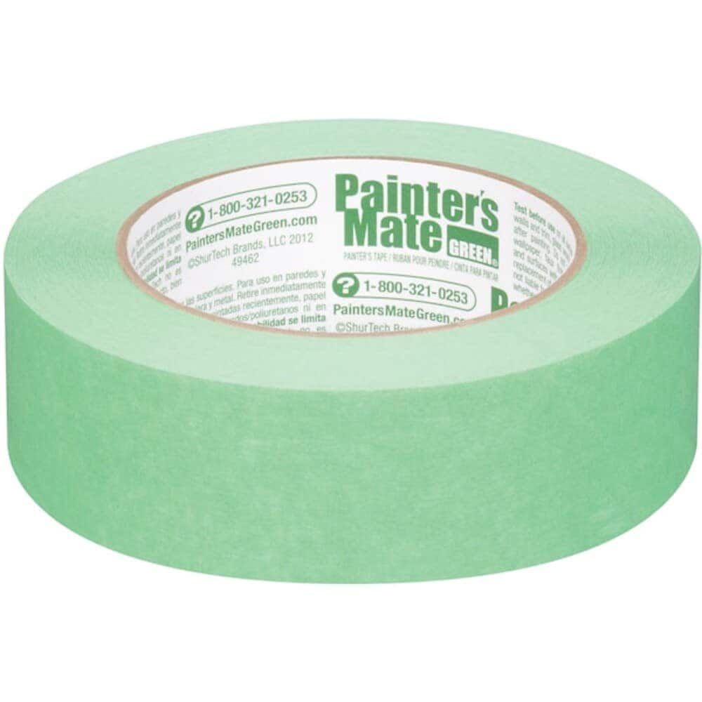 Shurtape Painter's Tape 36 mm W x 55 m L 5.4 mil Thick Green Rubber ...