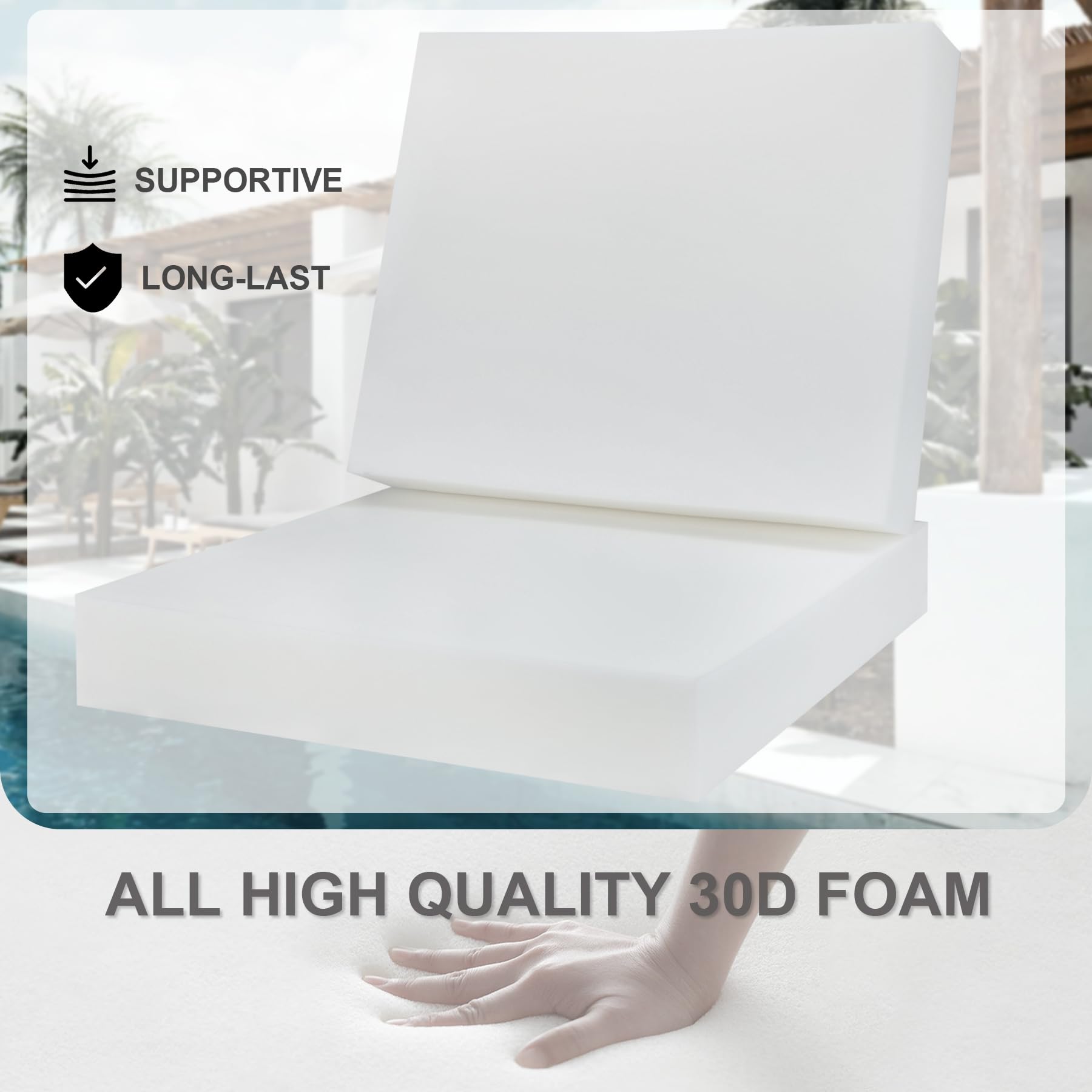 PIGFDK Spice Deep Seat Patio Cushion Waterproof Fade Resistant Pattern ...