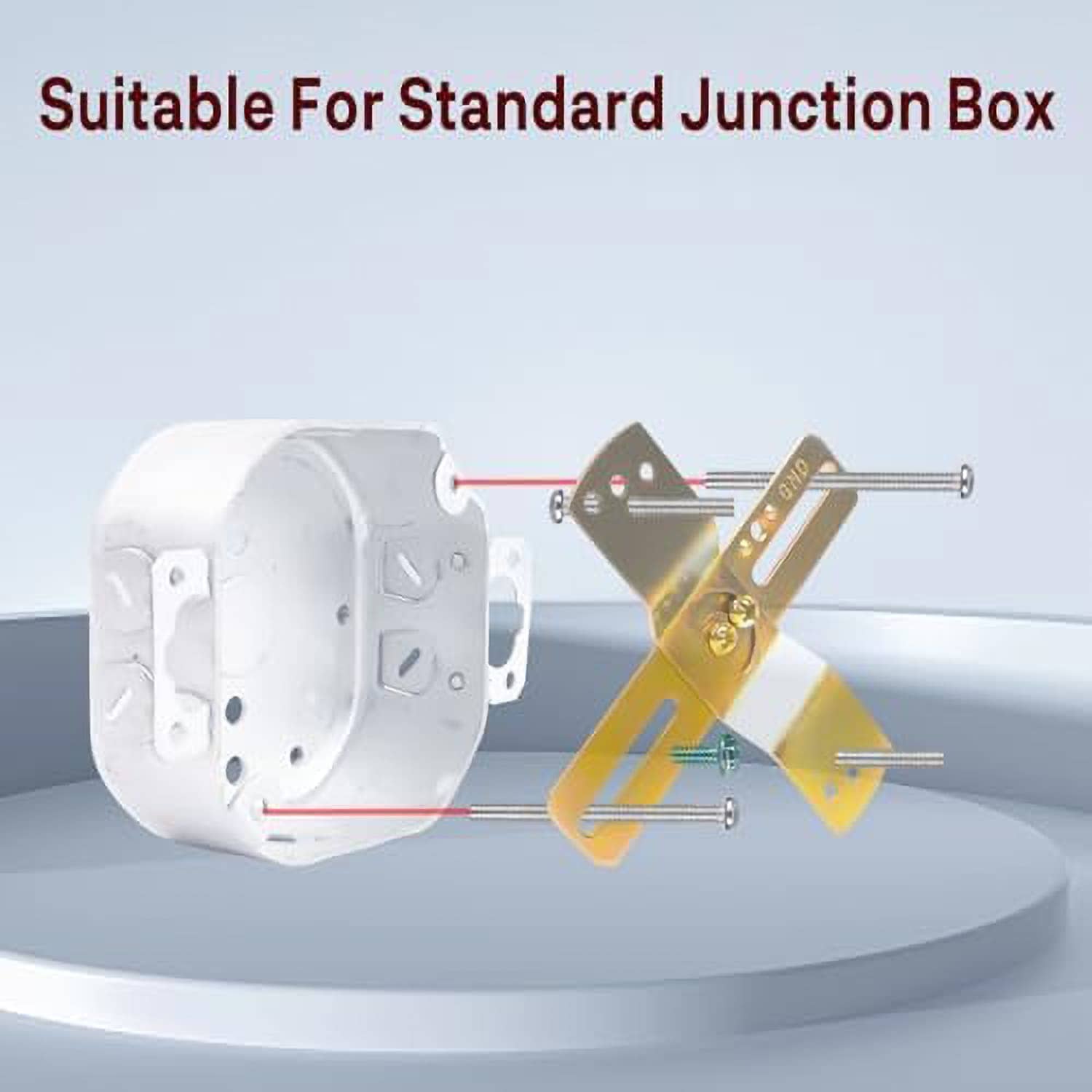 Etokfoks Adjustable Mounting Plates for 4 Inch J Box Light Crossbar Set ...