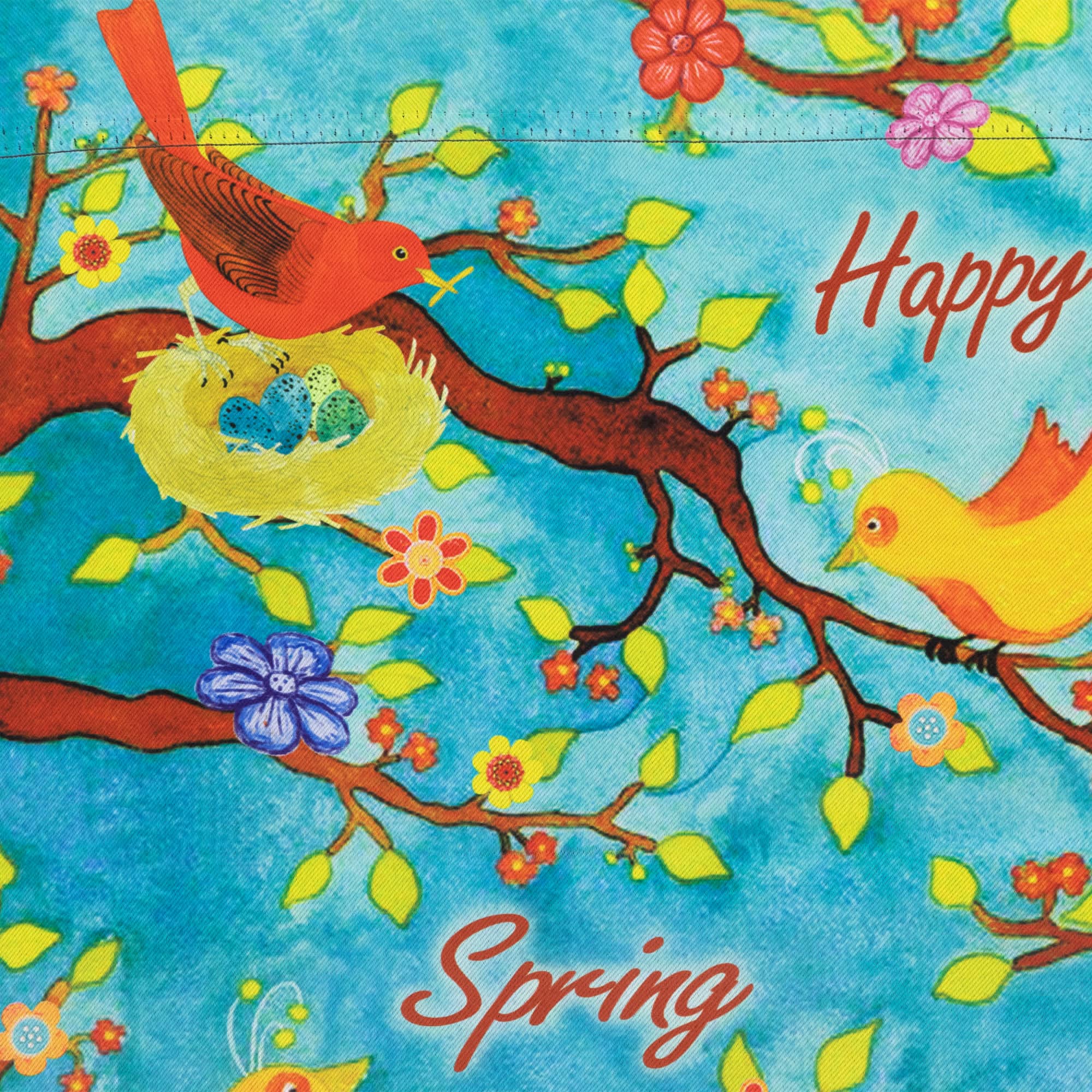 Northlight Birds and Flowers Happy Spring Outdoor Garden Flag 18 inch x ...