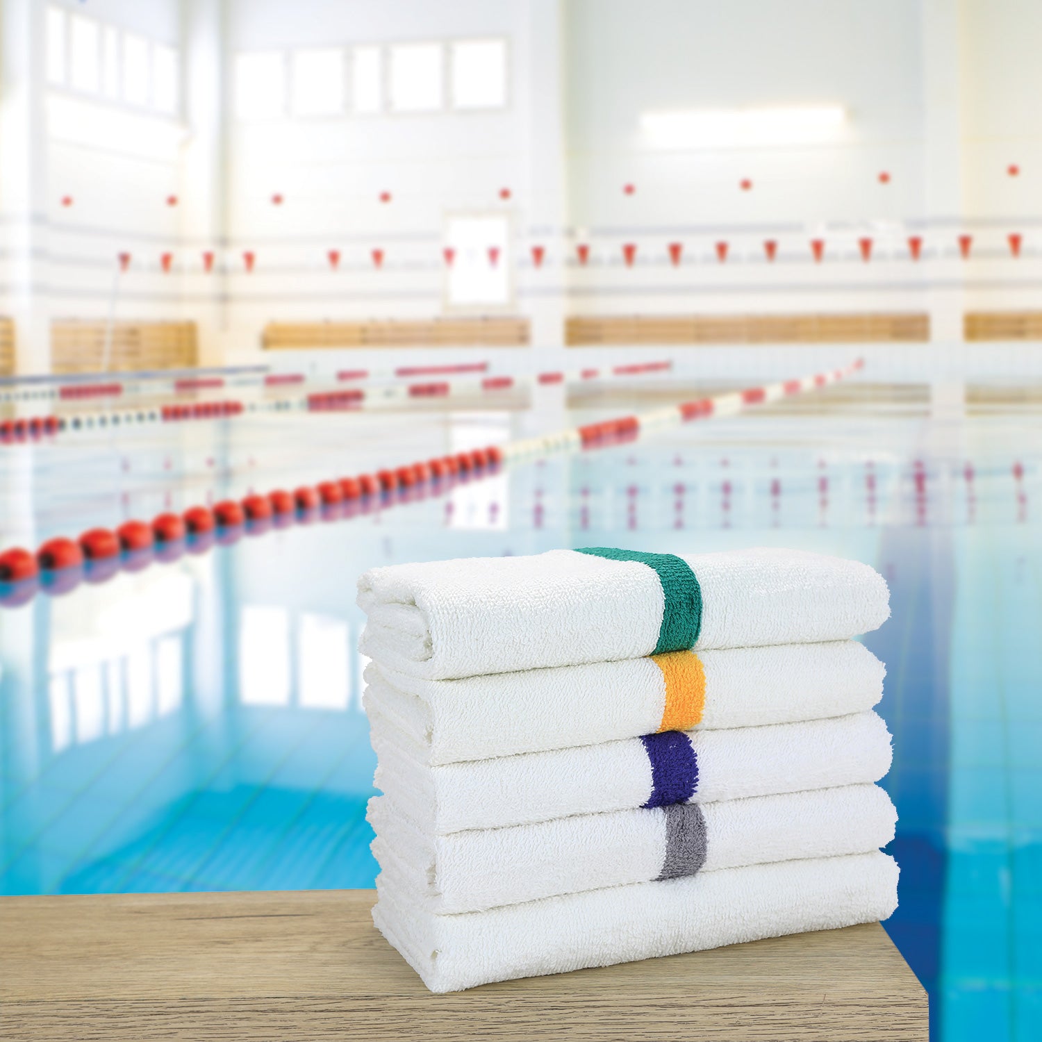 HOSPECO Power Gym Hand Towel 16x27 Pink Stripe - Case of 120 in the ...