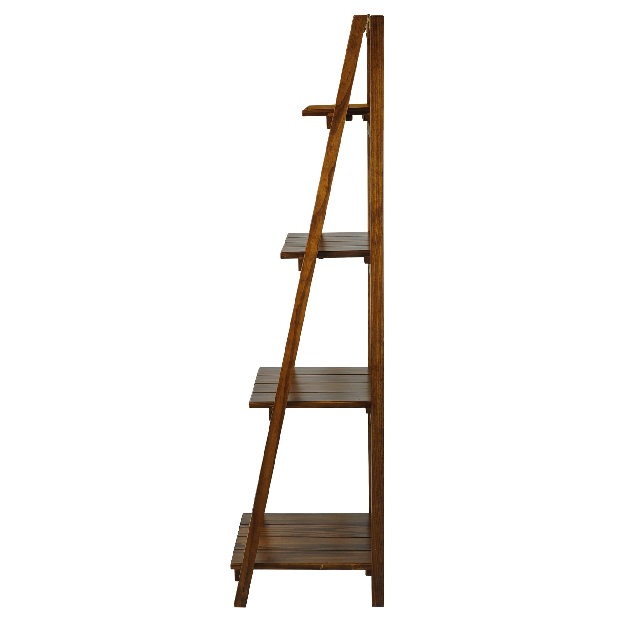 Casual Home Manhasset Warm Brown Wood 4-Shelf Ladder Bookcase (24-in W ...