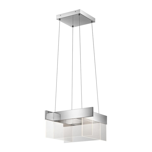 elan Geo Chrome Modern/Contemporary Clear Glass Square LED Pendant ... elan Geo Chrome Modern/Contemporary Clear Glass Square LED Pendant ...