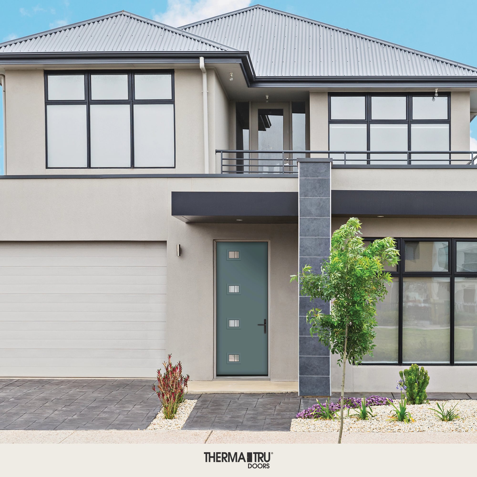 Therma-Tru AXIS 36-in x 96-in x 6-9/16-in Fiberglass Pulse lite Left ...