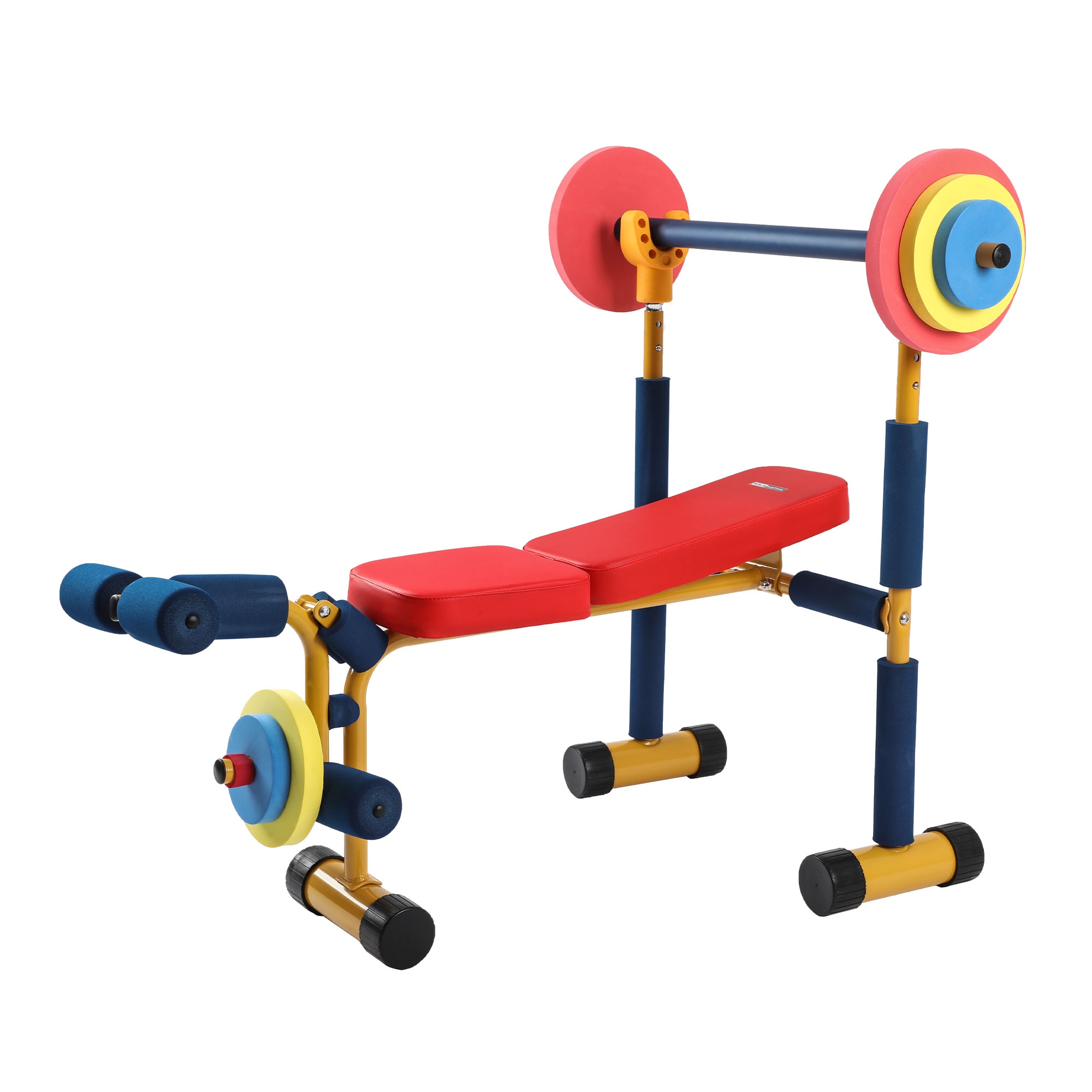 HolaHatha Kids Weight Bench Set with 35 Inches Bench and Adjustable ...