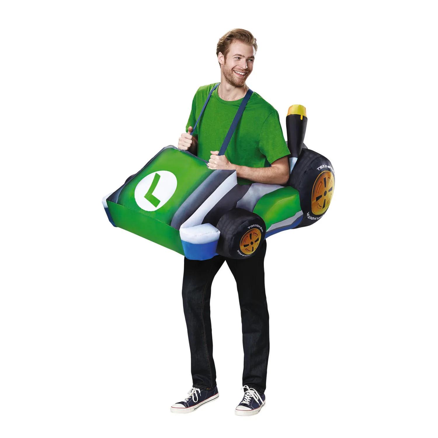 Disguise Adults Inflatable Super Mario Bros. Luigi Kart Costume at ...