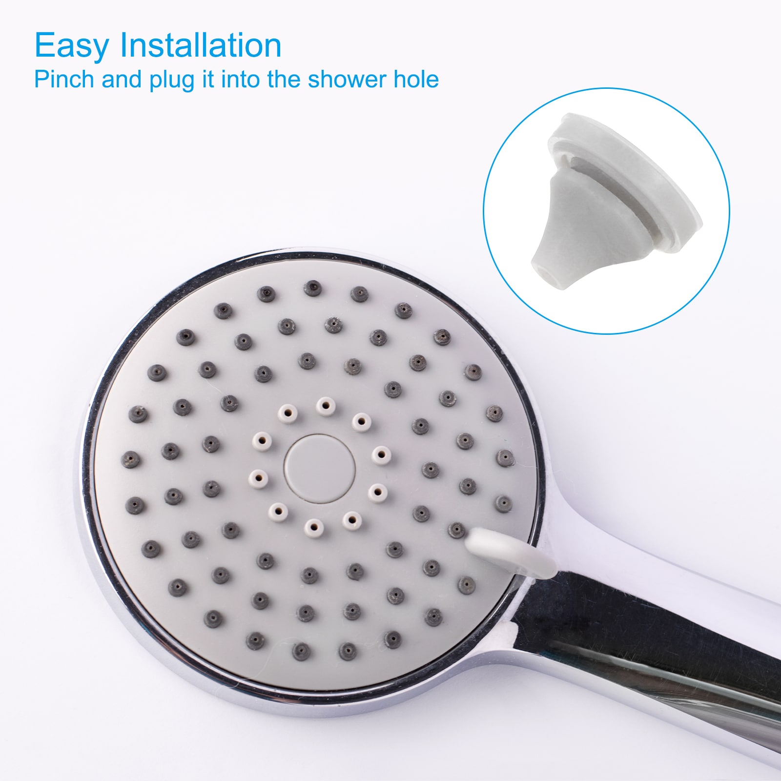 Unique Bargains 5pcs Shower Head Replacement Nozzles Silicone Nozzle ...