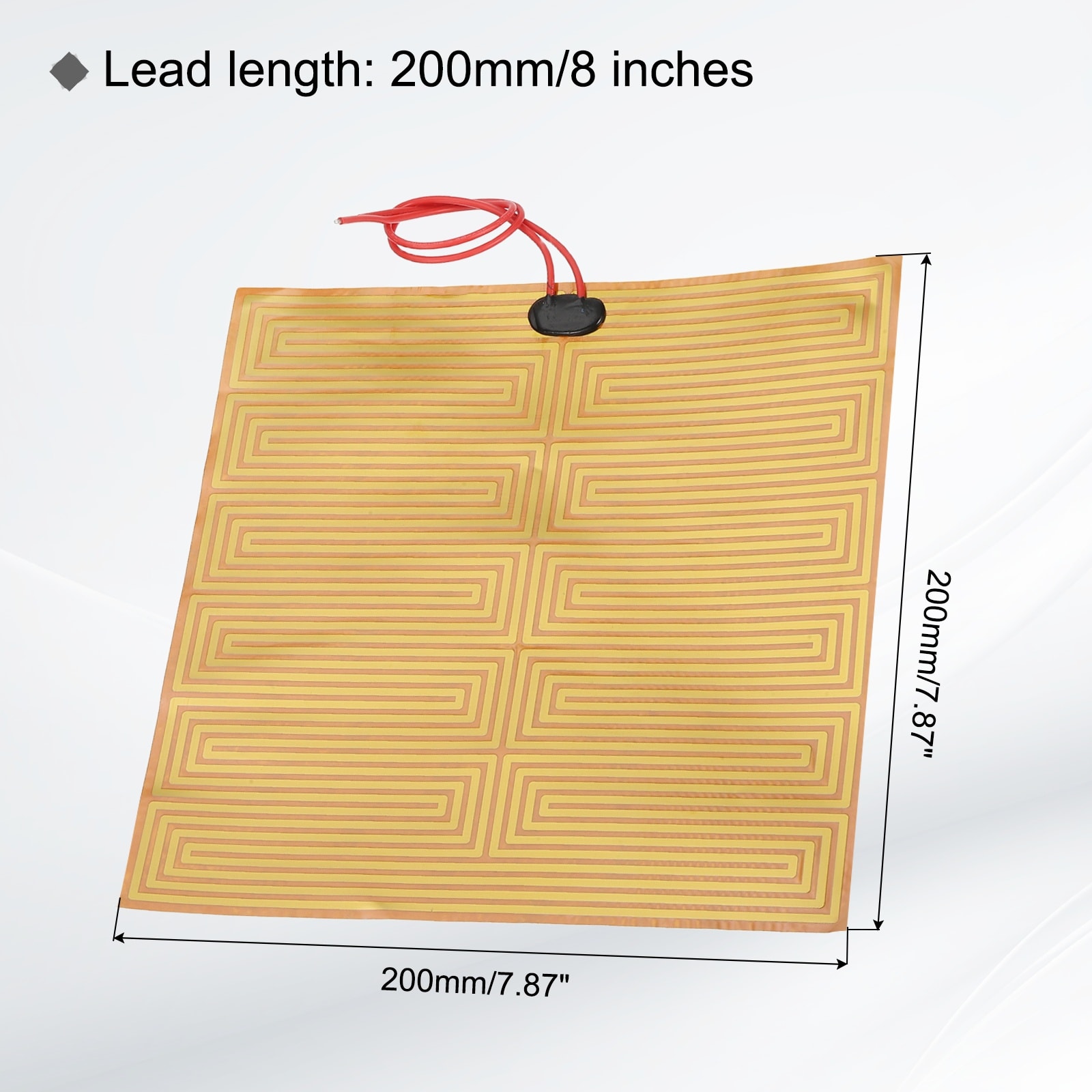 Unique Bargains 1pc Heater Film Heating Plate 150W 24V Polyimide Heat ...