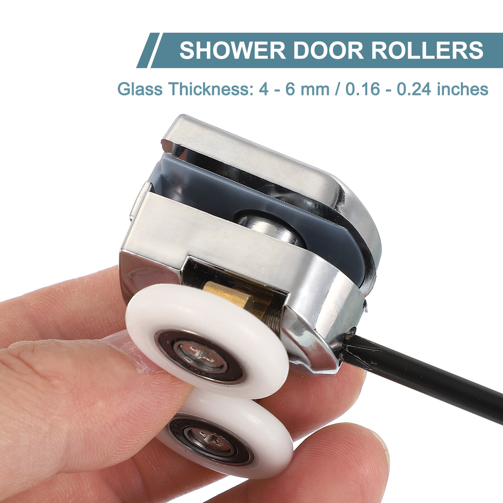 Unique Bargains 25mm Shower Door Rollers Double Shower Door Runners ...