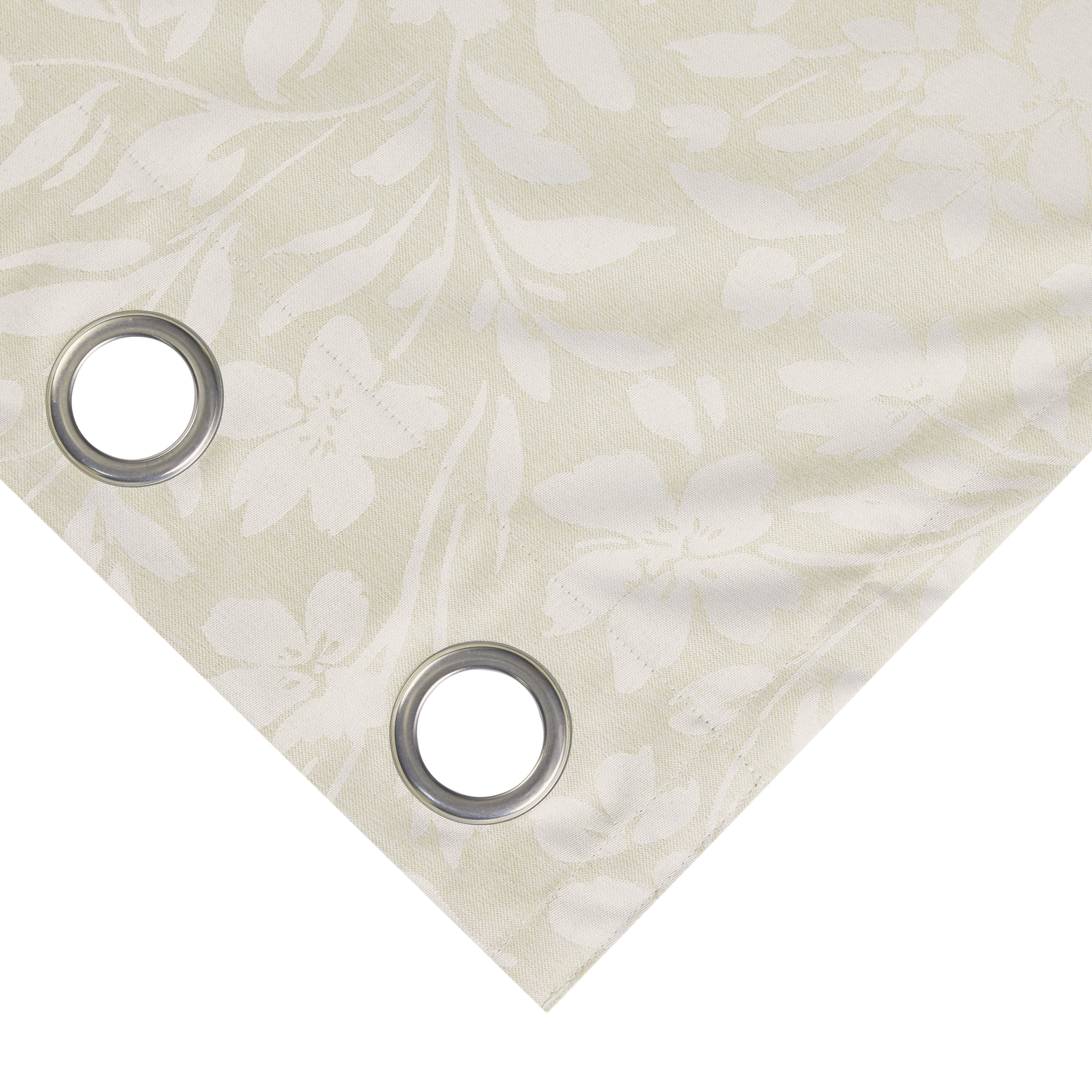 Style Selections 84-in Beige Floral Blackout Grommet Curtain panel pair ...