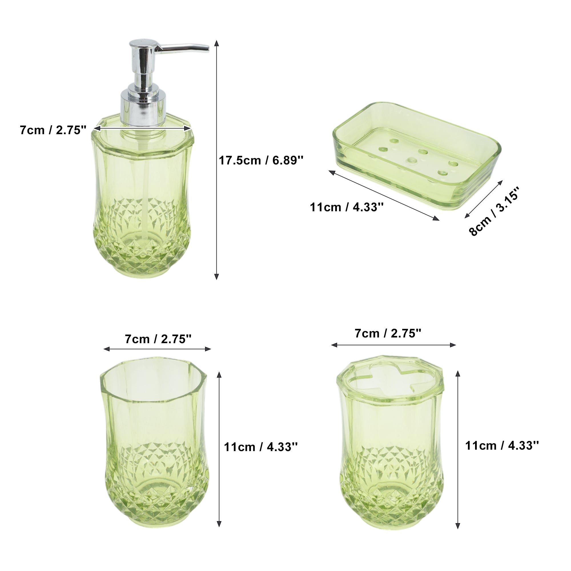 Unique Bargains 1set Durable Bathroom Accessories Set for Bathroom ...