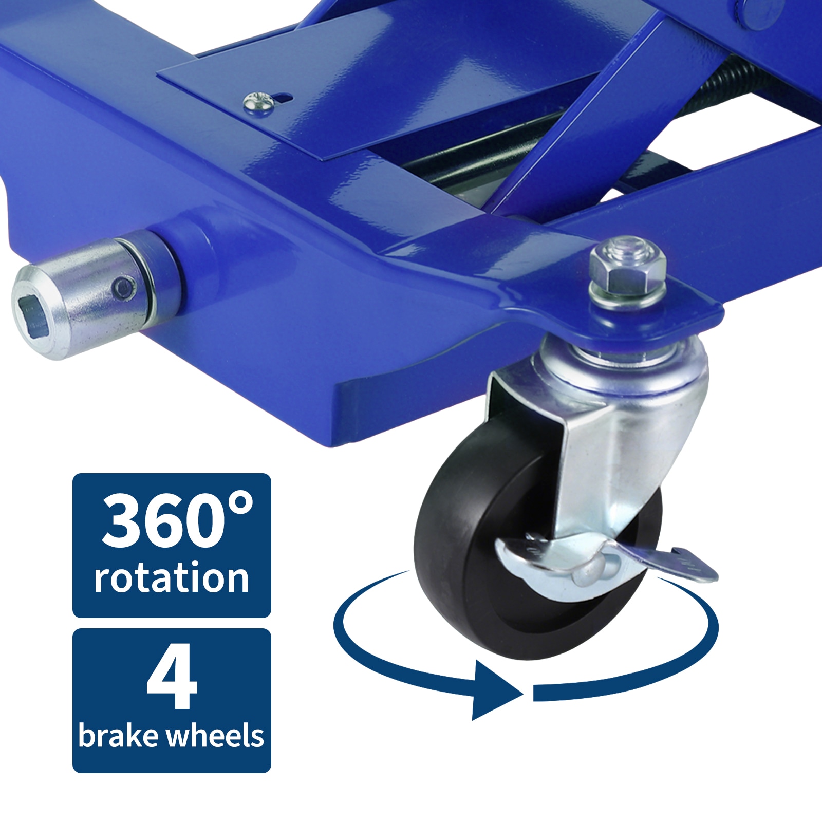 Garvee 450 LBS Low Profile Transmission Jack with 4 Brake Swivel Wheels ...