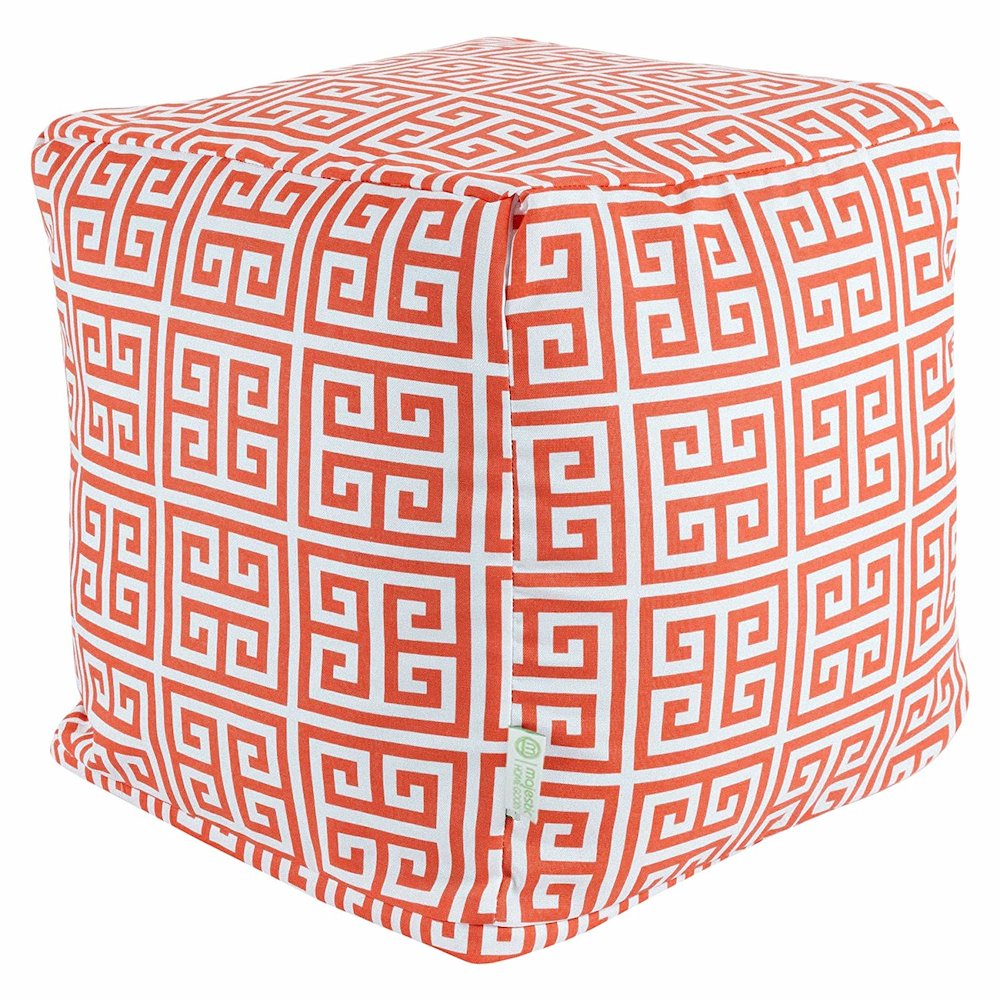 Majestic Home Goods Cube Pouf Towers Orange in the Ottomans & Poufs ...