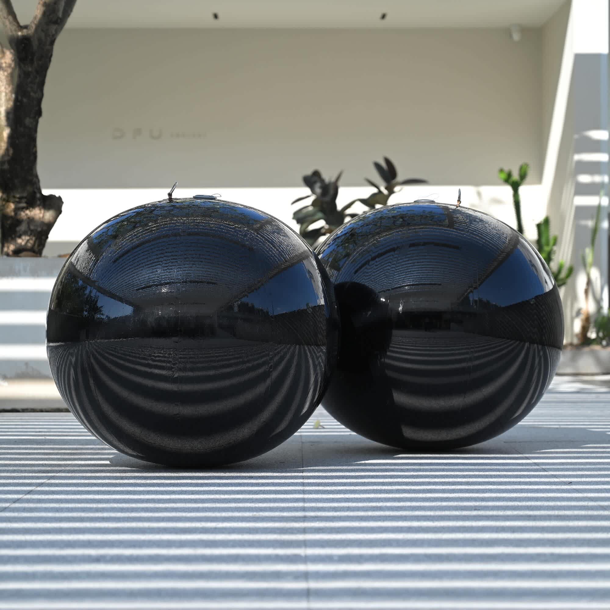 Yescom 2PCS 32-inch Big Shiny Inflatable Mirror Ball Set Giant Reusable ...