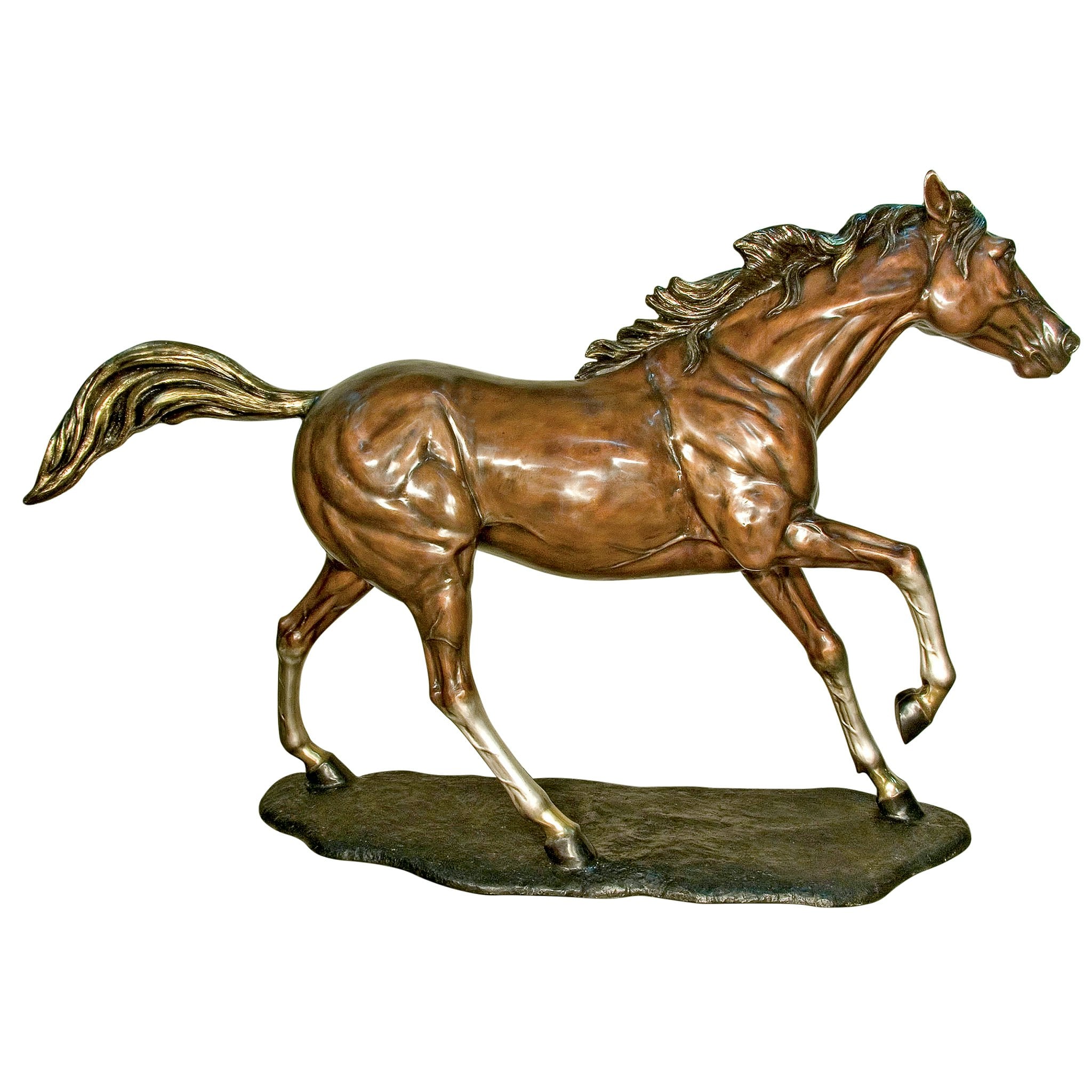 Design Toscano 76-in H x 119-in W Bronze Animal Garden Statue KW76423 ...