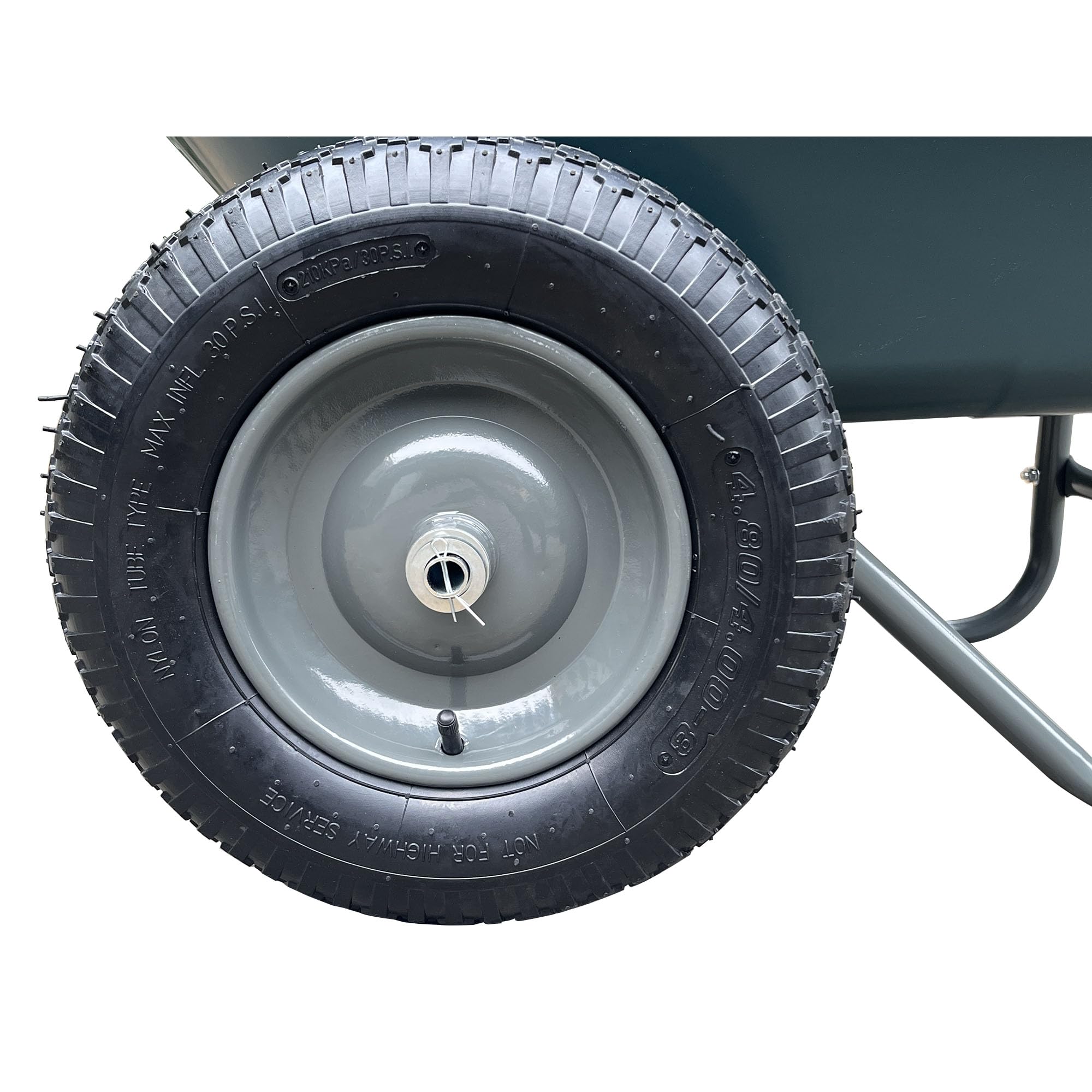 Garvee Wheelbarrow Garden Cart Dual Wheel Heavy Duty Design Built In ...