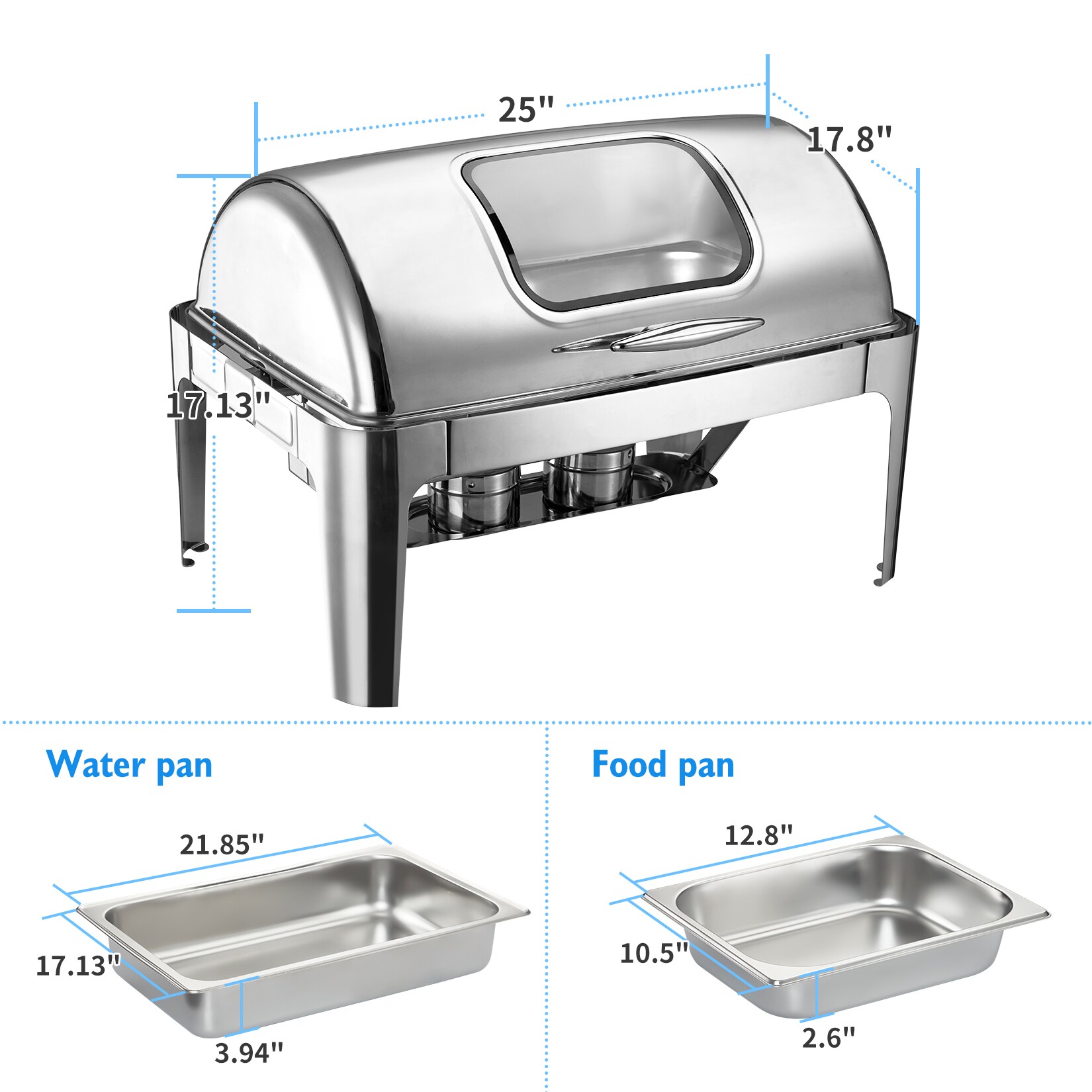 Garvee 9QT Chafing Dishes for Buffet Stainless Steel Chafing Dish ...