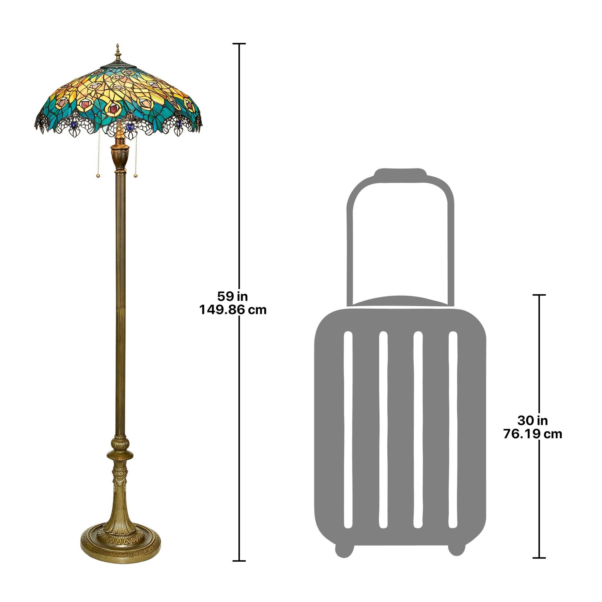 Design Toscano 59-in Multiple Shaded Floor Lamp in the Floor Lamps ...
