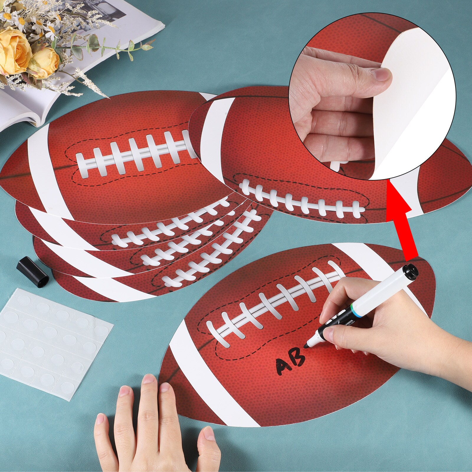 Unique Bargains 15pcs Football Cutouts 12 x 8 Inch Football Poster ...