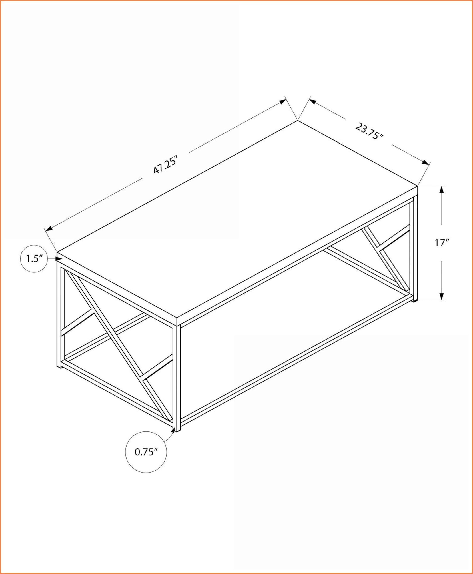 Watnature Modern Industrial Grey Cement Look Coffee Table 48 ...