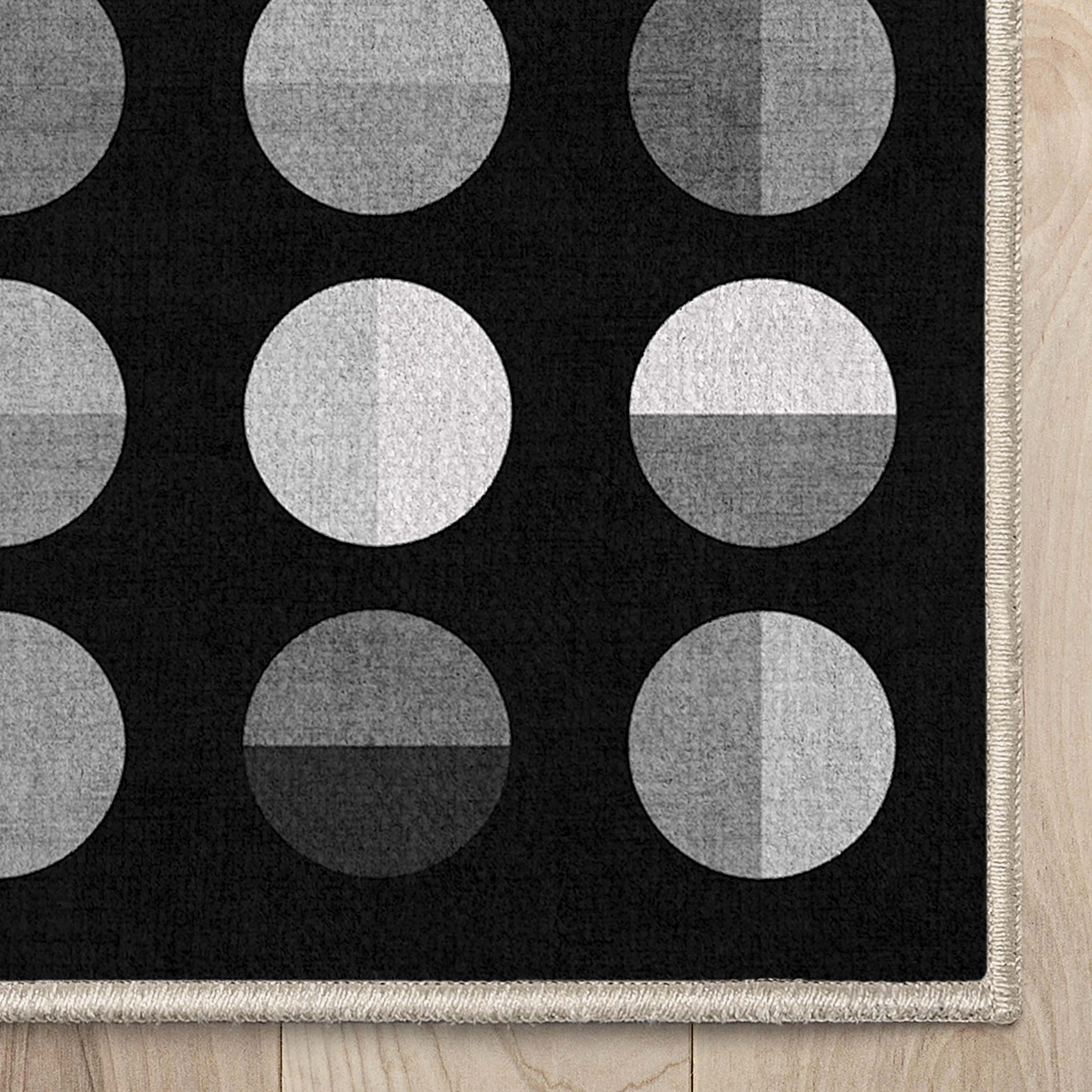 Well Woven Apollo 5 X 7 (ft) Black Indoor Geometric Mid-century Modern ...