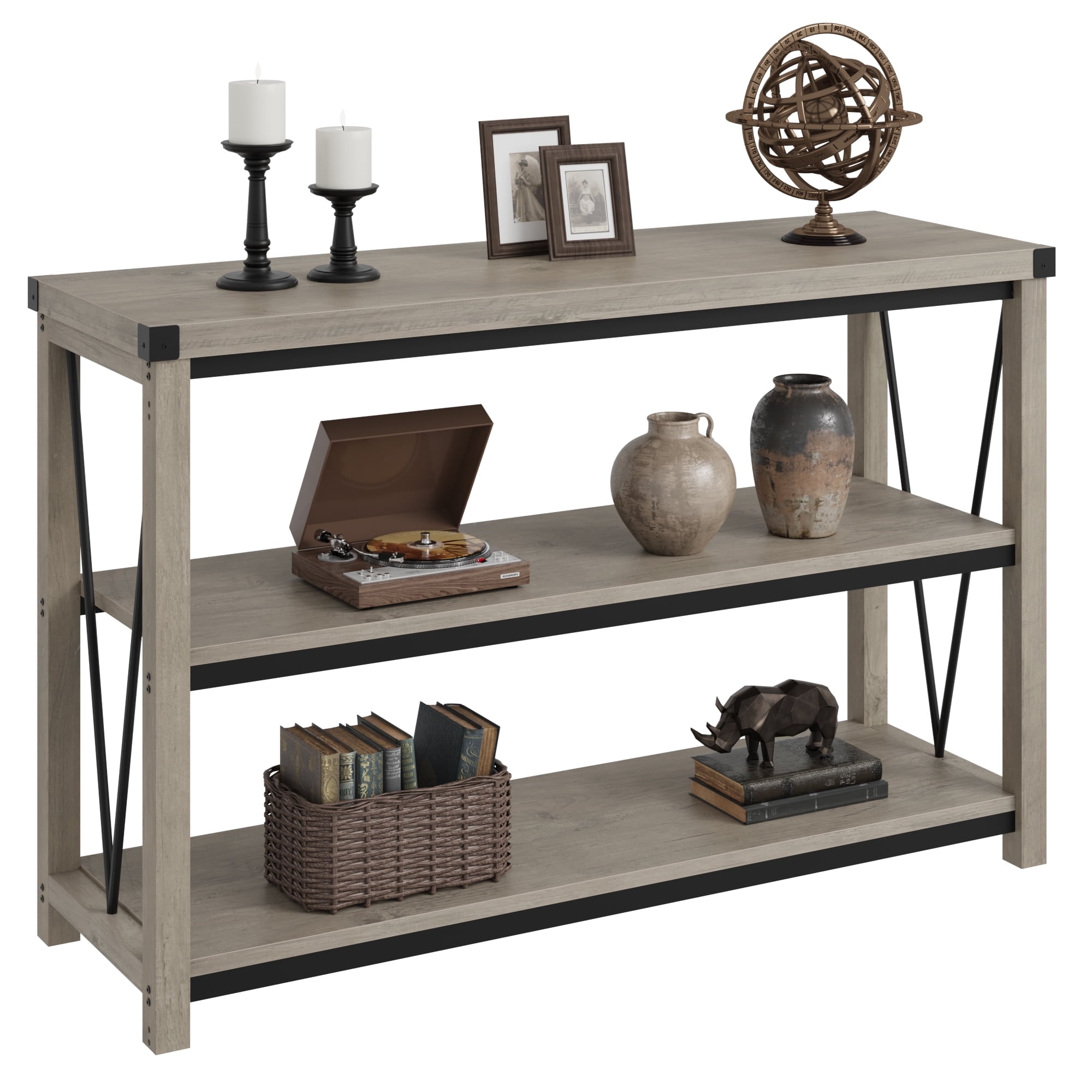 Garvee Entryway Table- 47 Inch Narrow Long Console Table with 3 Tier ...