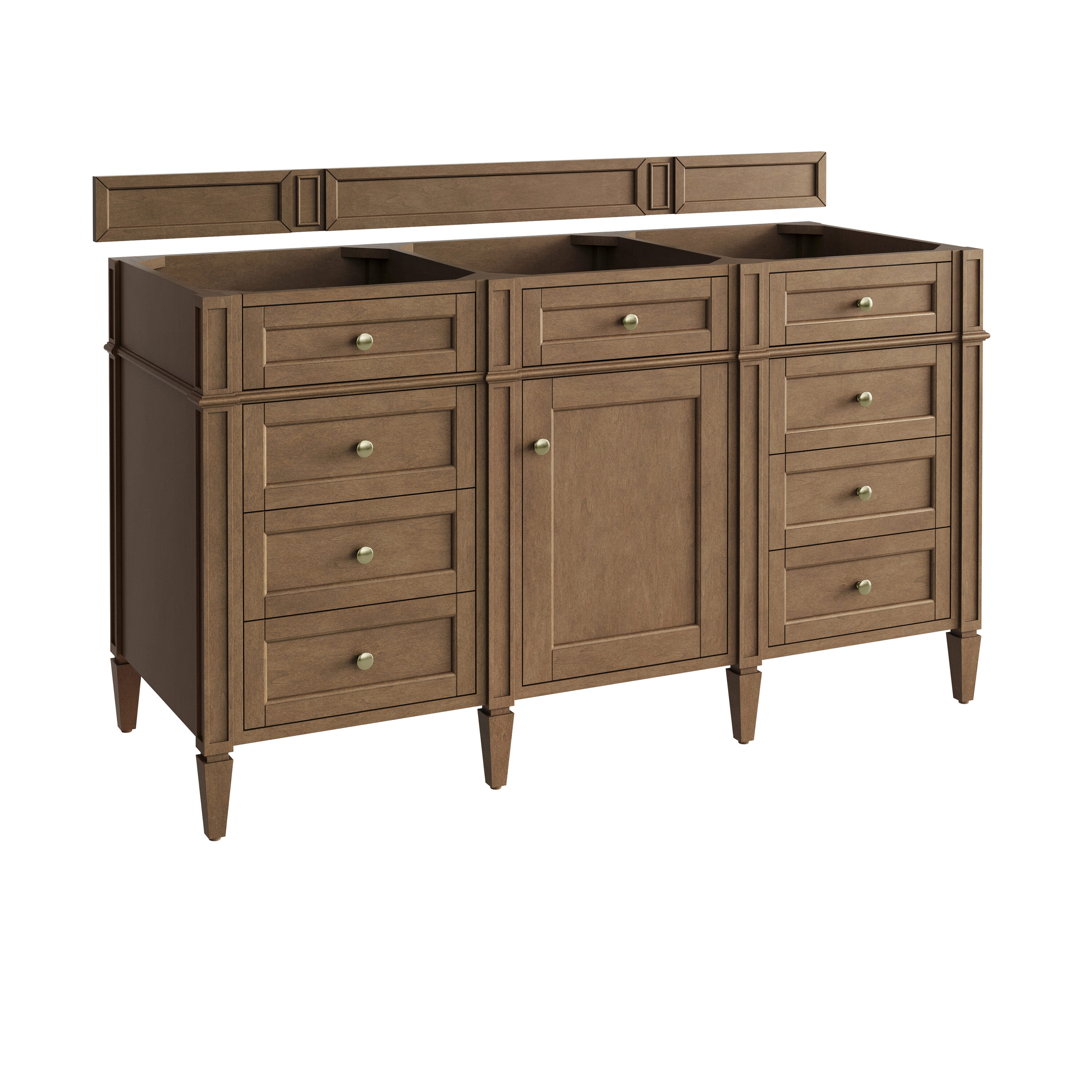 James Martin Vanities Brittany 60-in Pecan Undermount Single Sink ...
