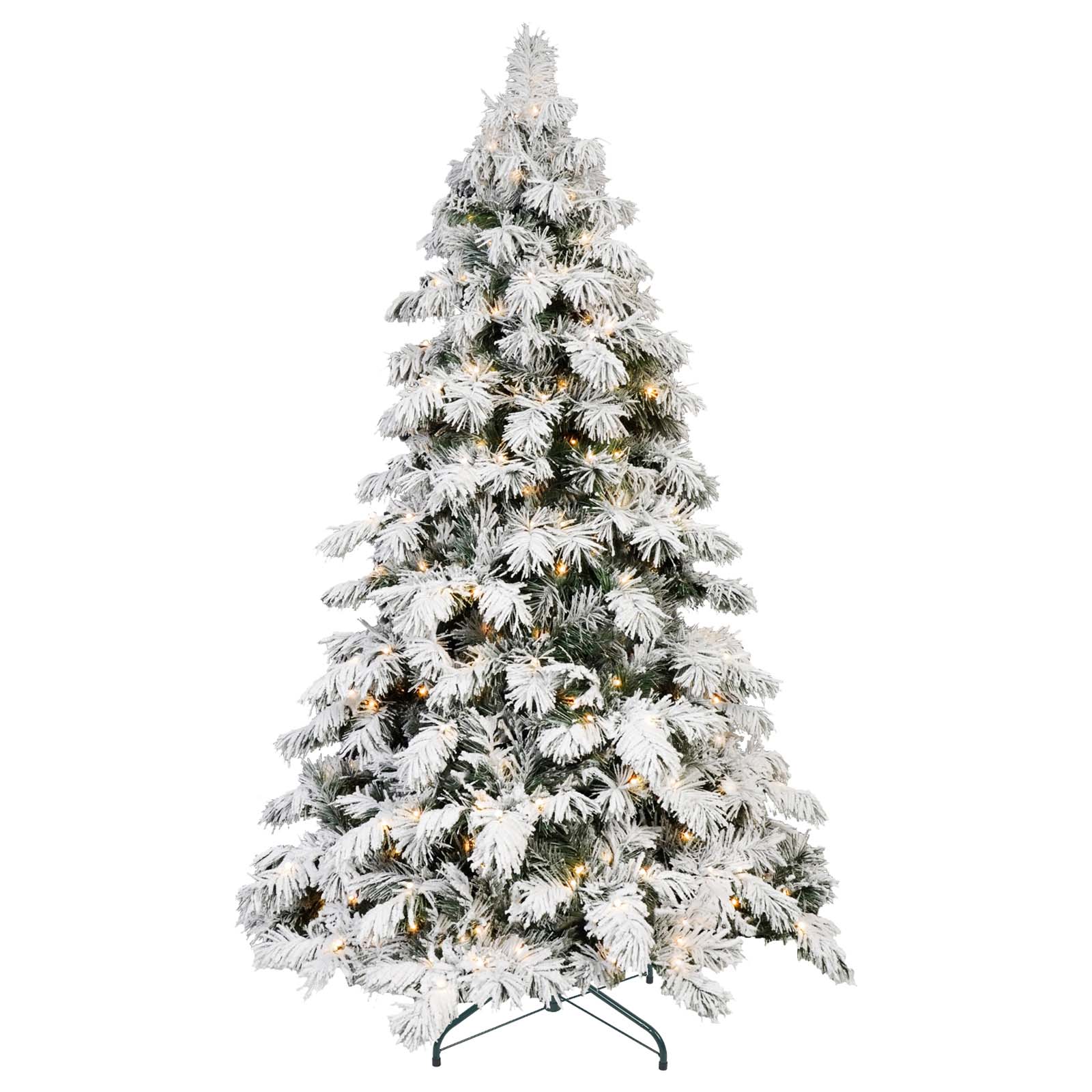 7 ft. Pre-Lit Flocked Hinged Scarecrow-Shaped Artificial Christmas Tree ...