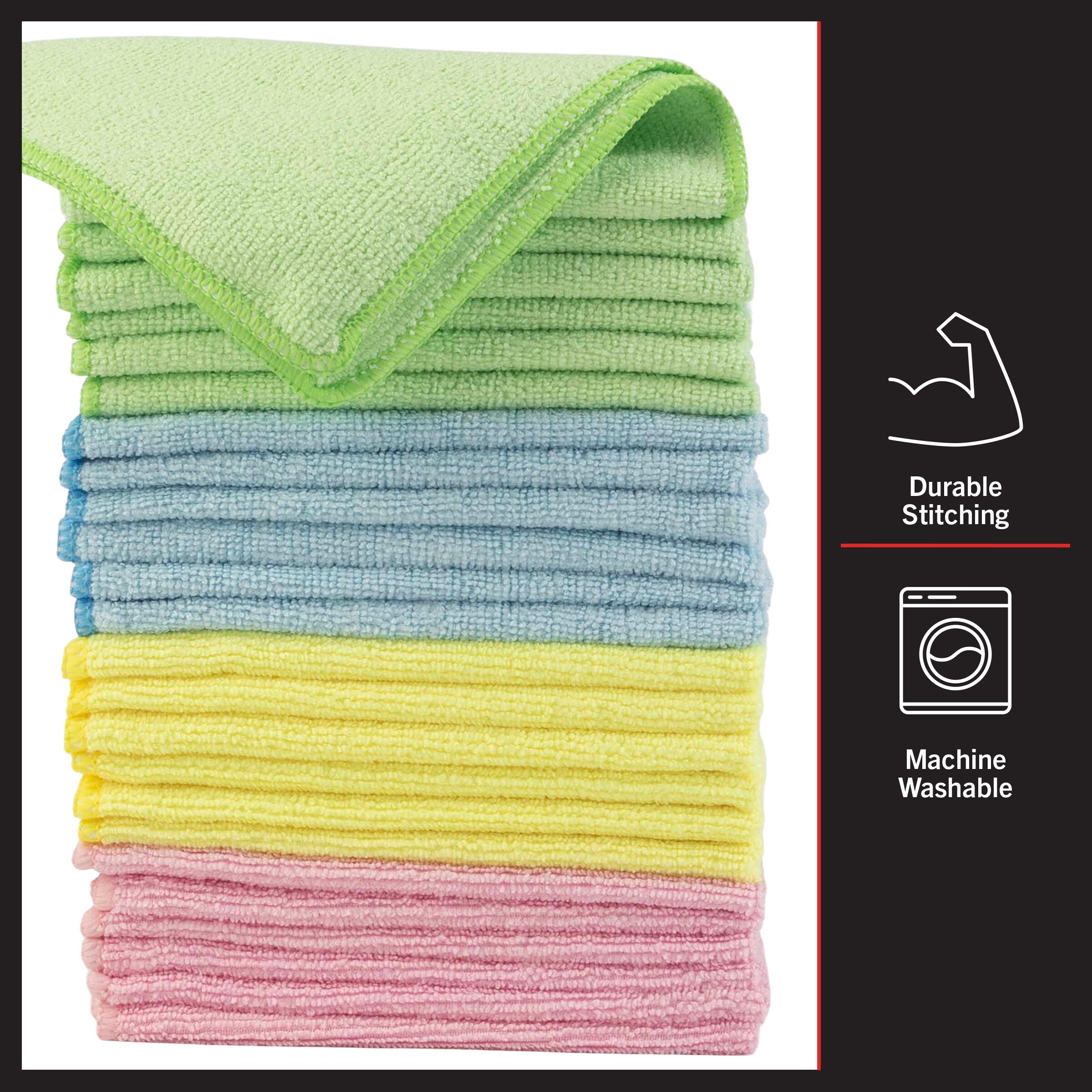 Stalwart 24-Pack Microfiber Cloth 75-HT2003 at Lowes.com