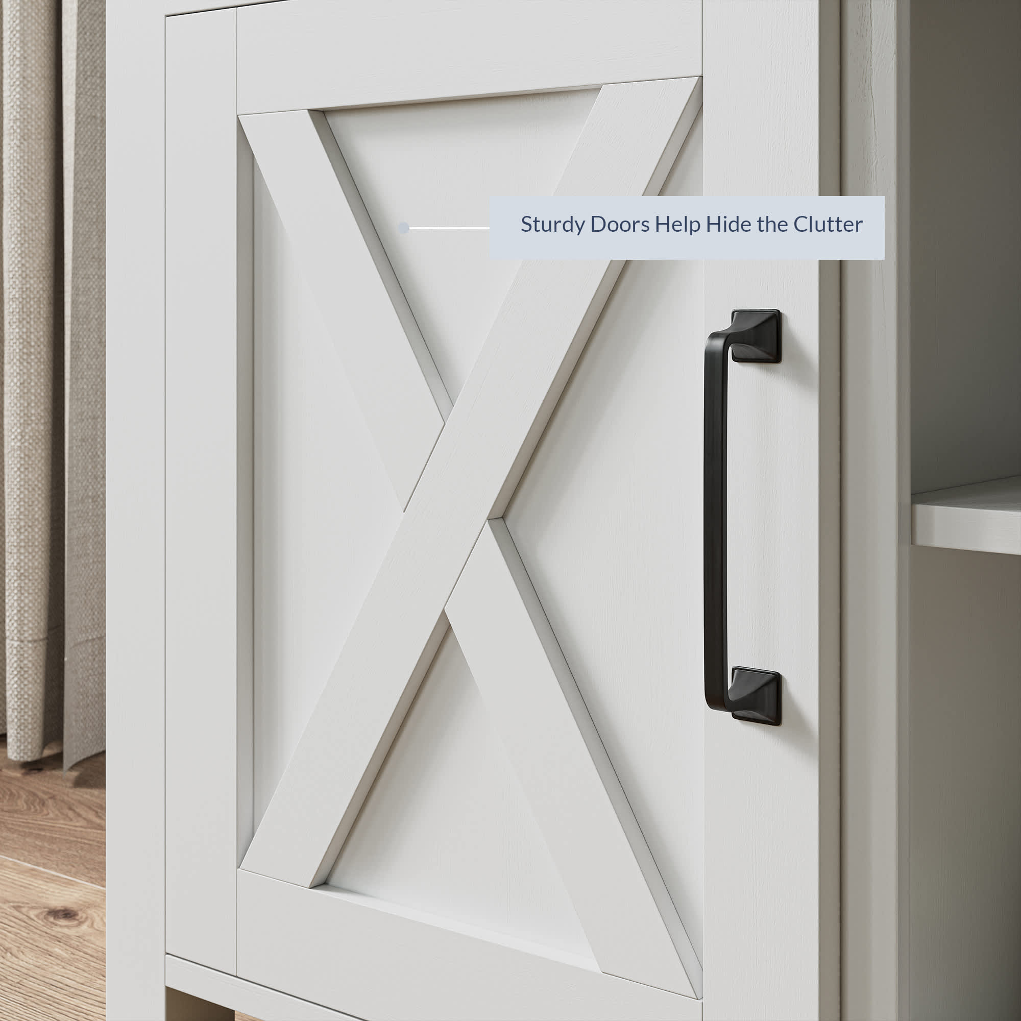 Belleze 58 Inch TV Stand Contemporary Entertainment Center for TVs up ...